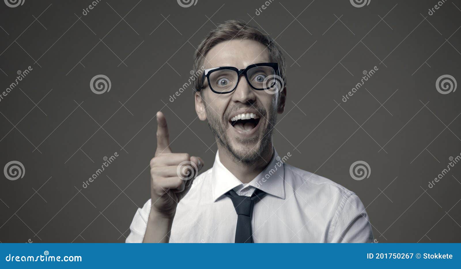 Smart Businessman Having a Great Idea Stock Image - Image of adult ...