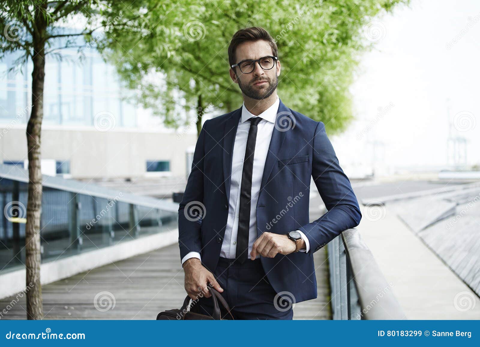 Smart businessman looking stock image. Image of holding - 80183299