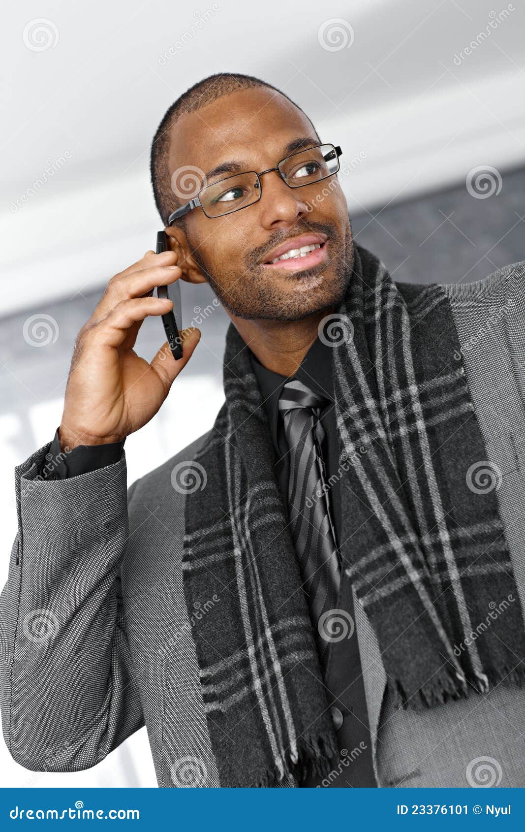Smart businessman on phone stock image. Image of calling - 23376101