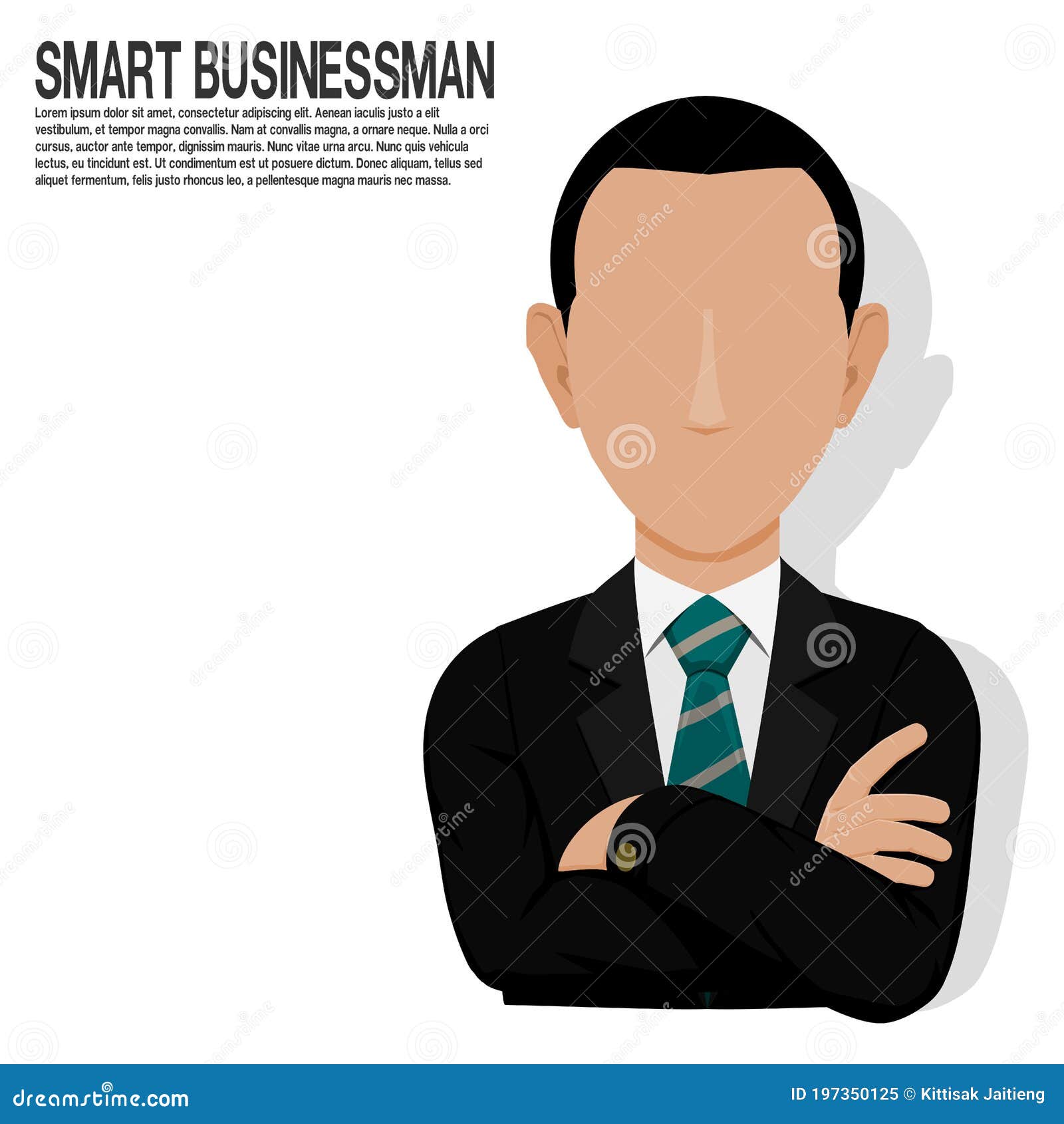 A Smart Businessman on Transparent Background Stock Vector ...