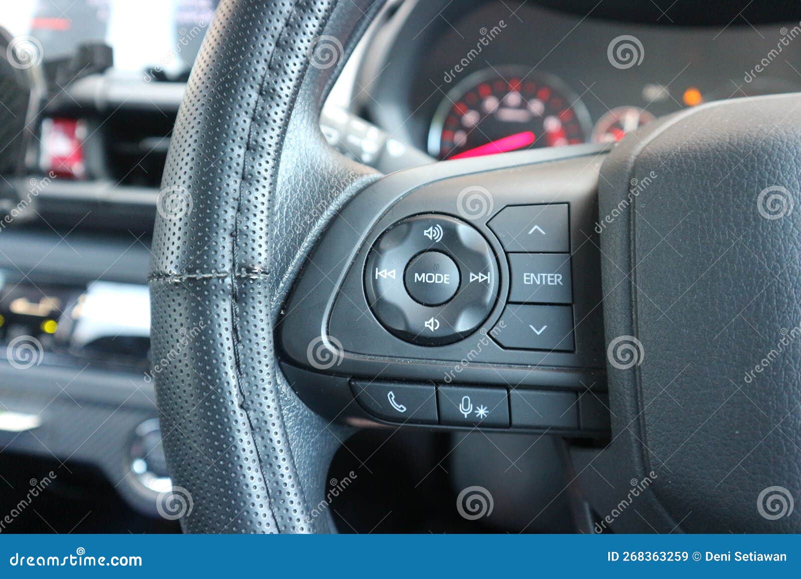 Smart Button on Steering Wheel Stock Image - Image of wheel, sedan ...