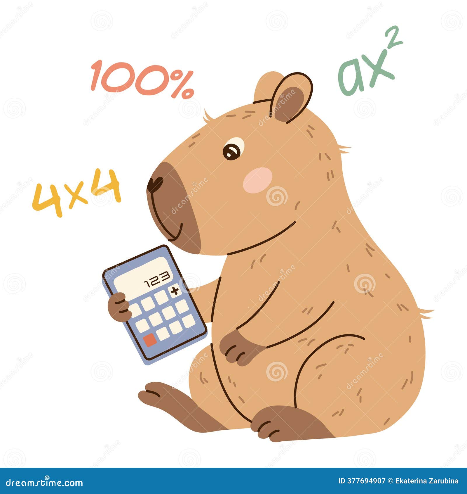 Capybara Science Experiments Set Vector Illustration | CartoonDealer ...