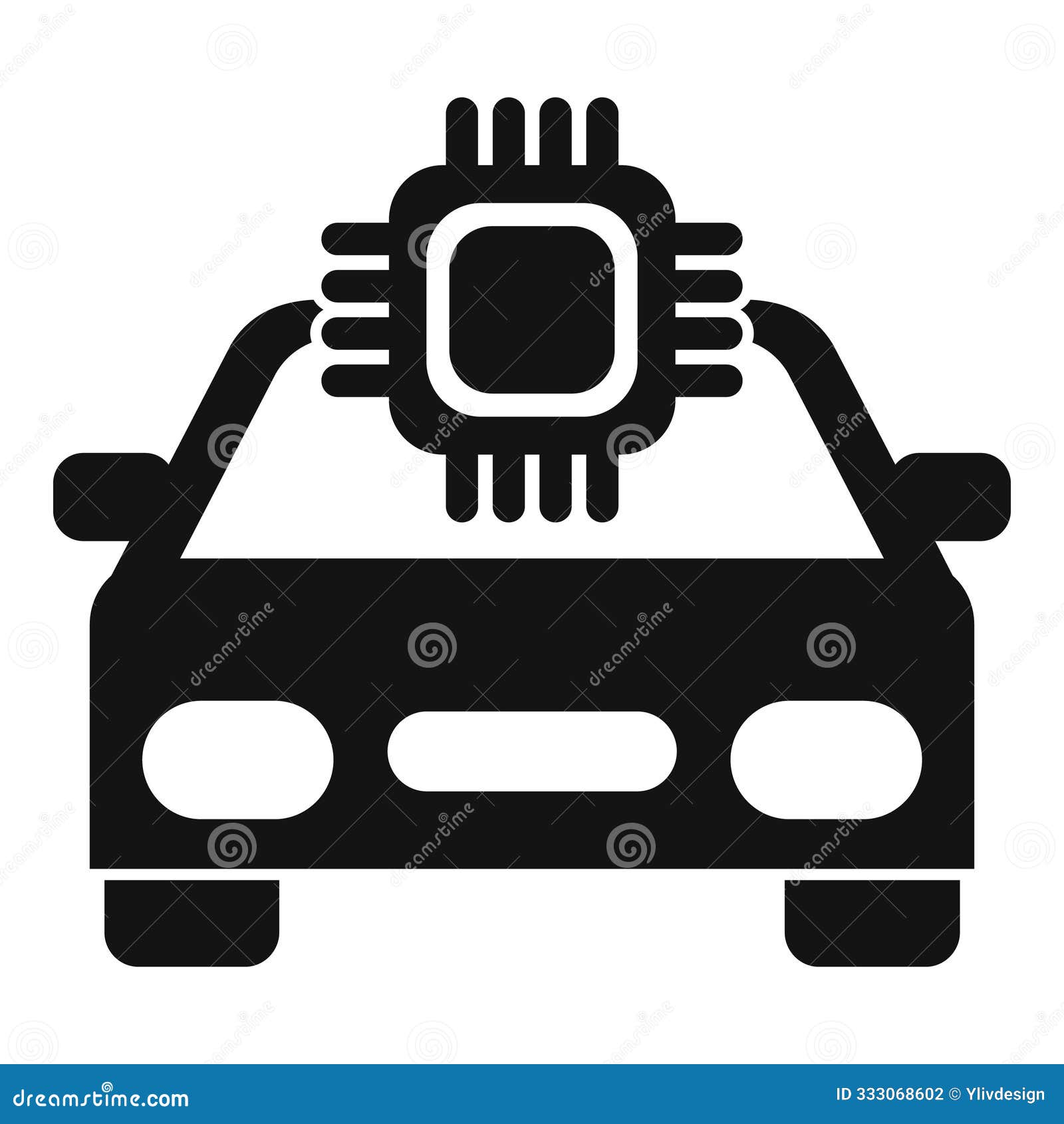 Smart Car Cpu Chip Presenting Innovative Automotive Technology Stock ...