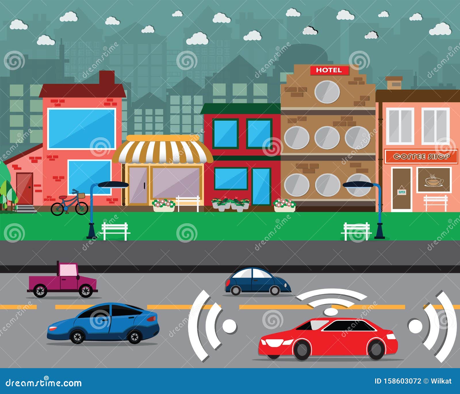 Smart Car Driven on City Streets,Assistant To Control the Car by ...