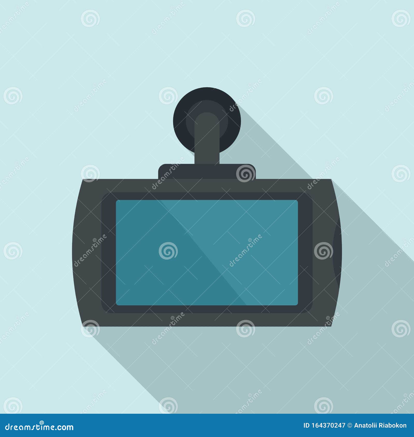 Smart Car Dvr Icon, Flat Style Stock Vector - Illustration of equipment ...
