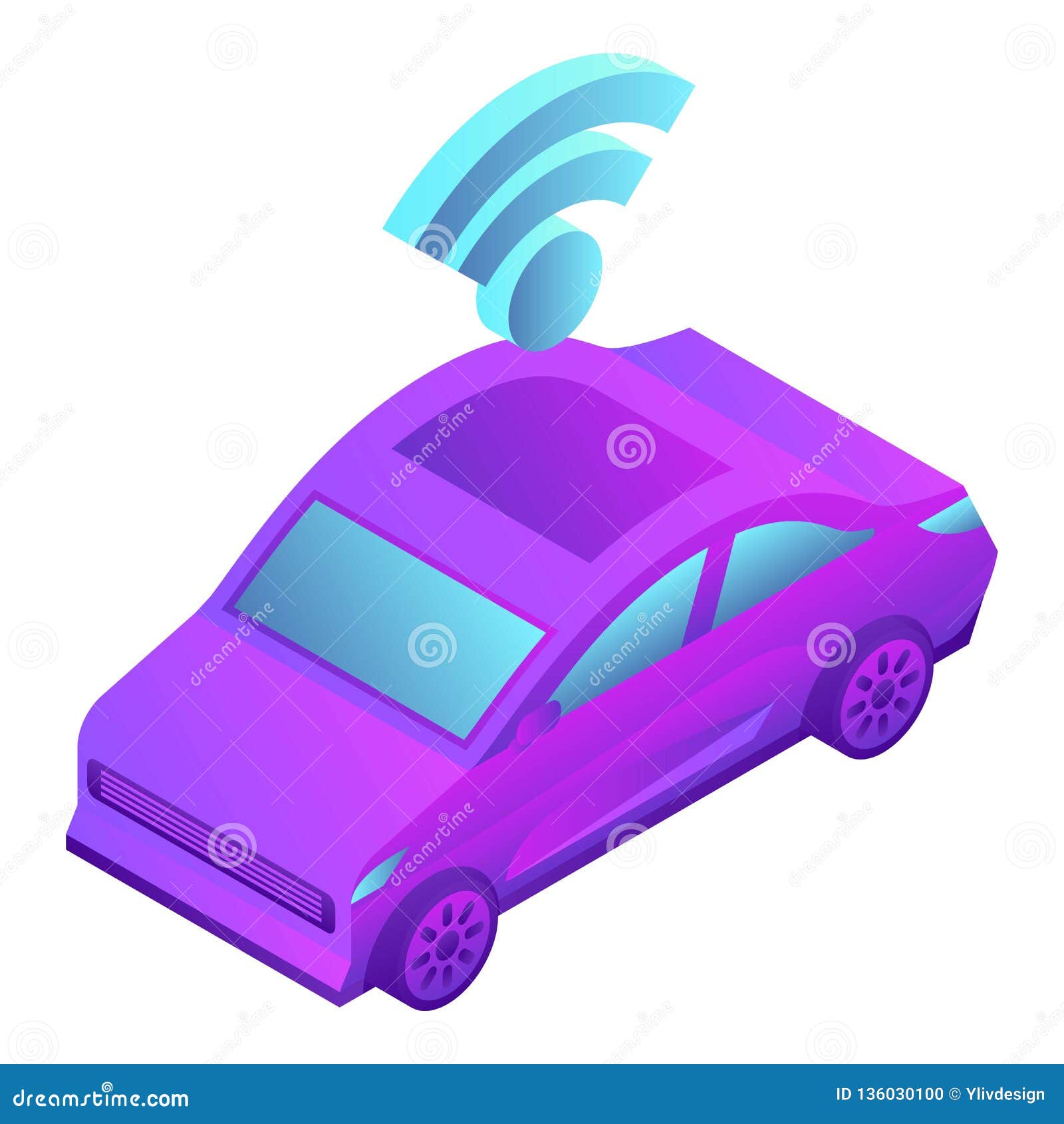 Smart Car Icon, Isometric Style Stock Vector - Illustration of icon ...