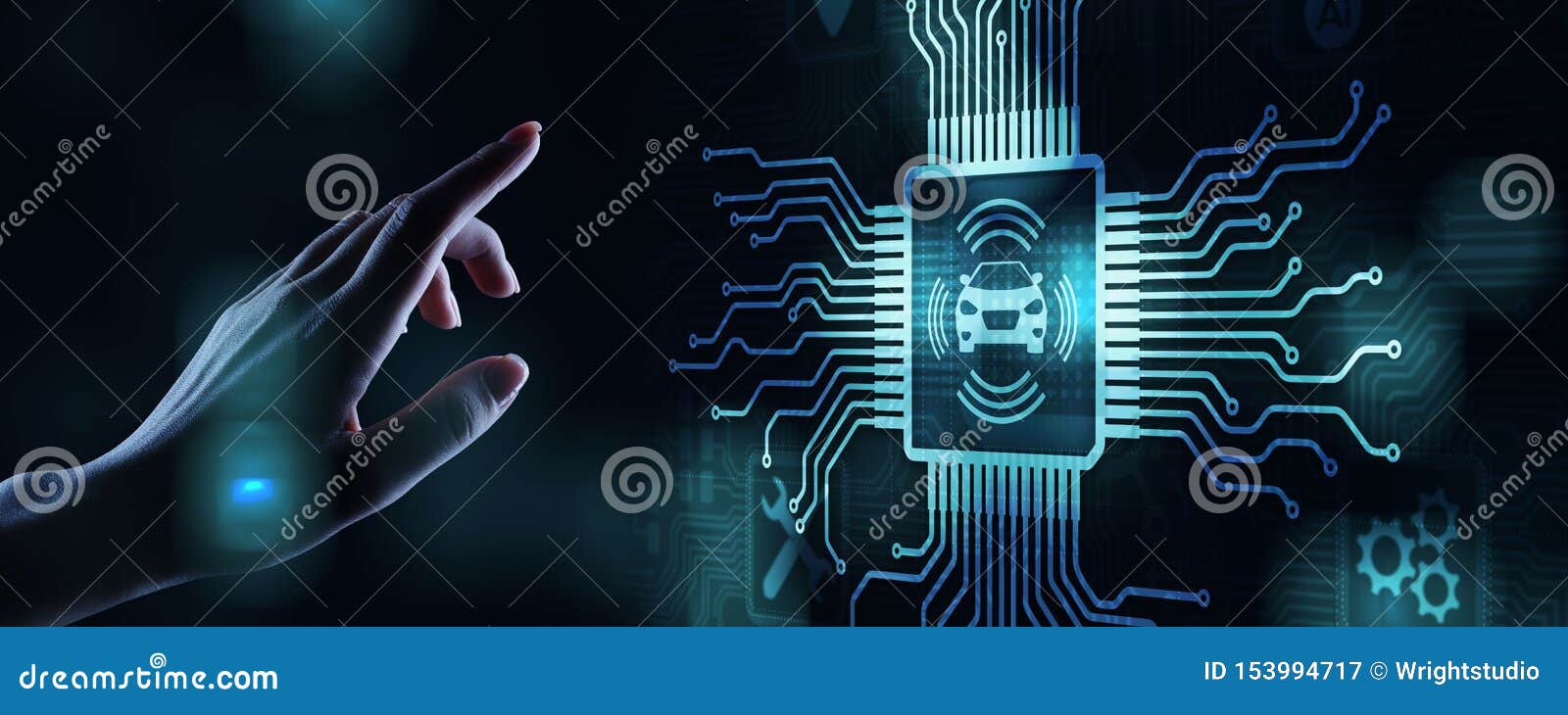 Smart Car IOT and Modern Automation Technology Concept on Virtual ...