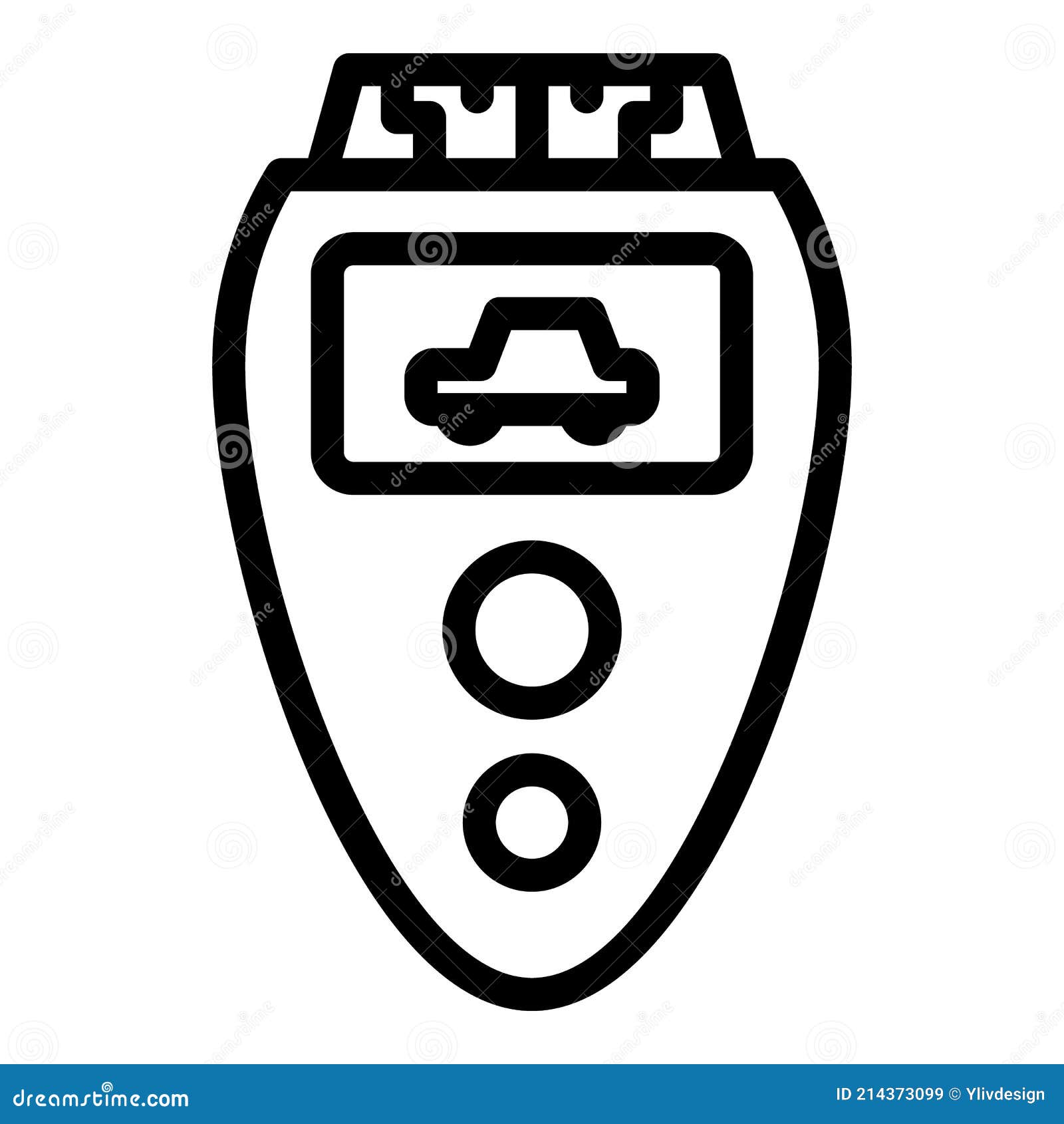 Smart Car Key Icon, Outline Style Stock Vector - Illustration of system ...