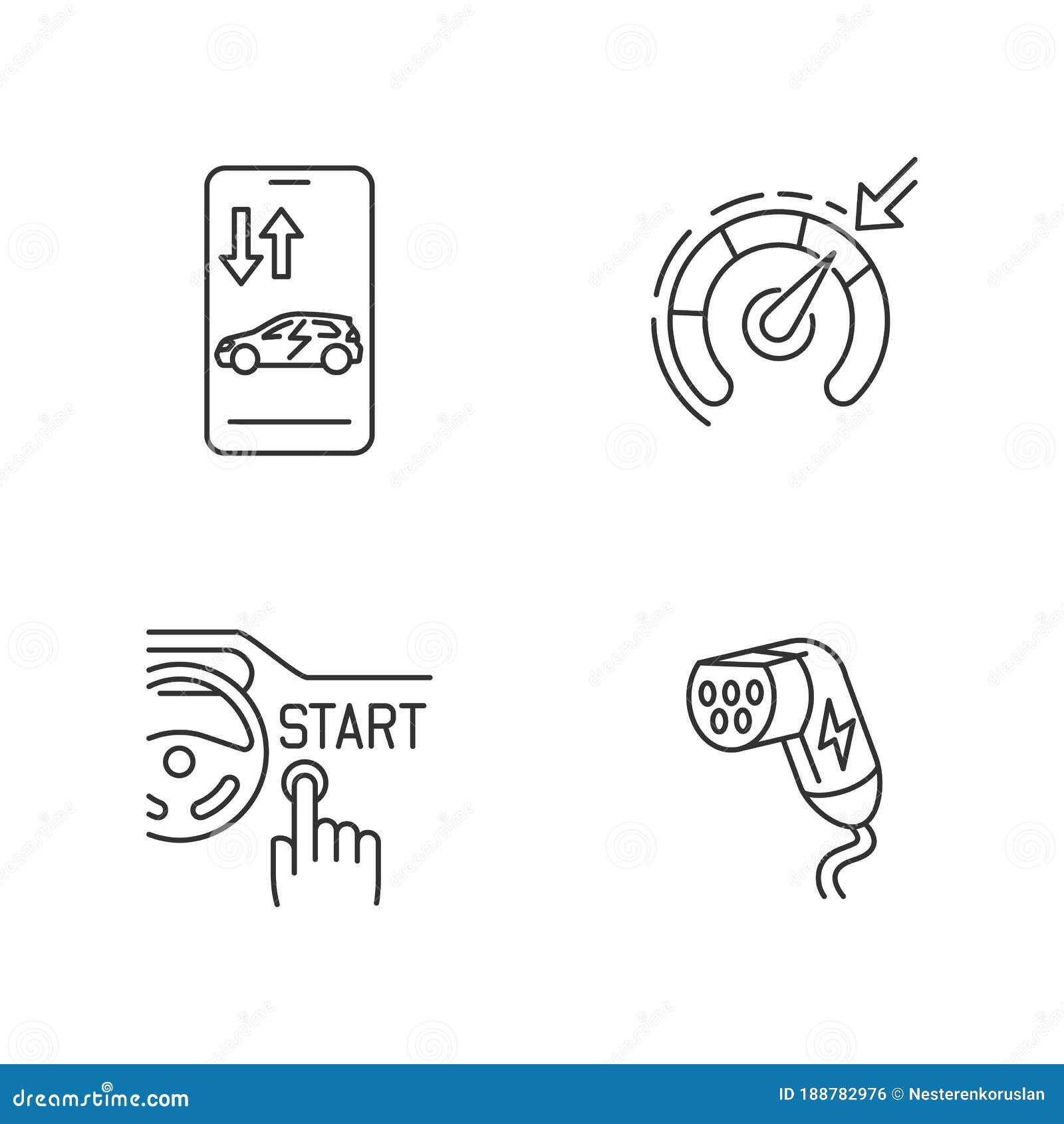 Remote Keyless System Icon, Linear Isolated Illustration, Thin Line ...