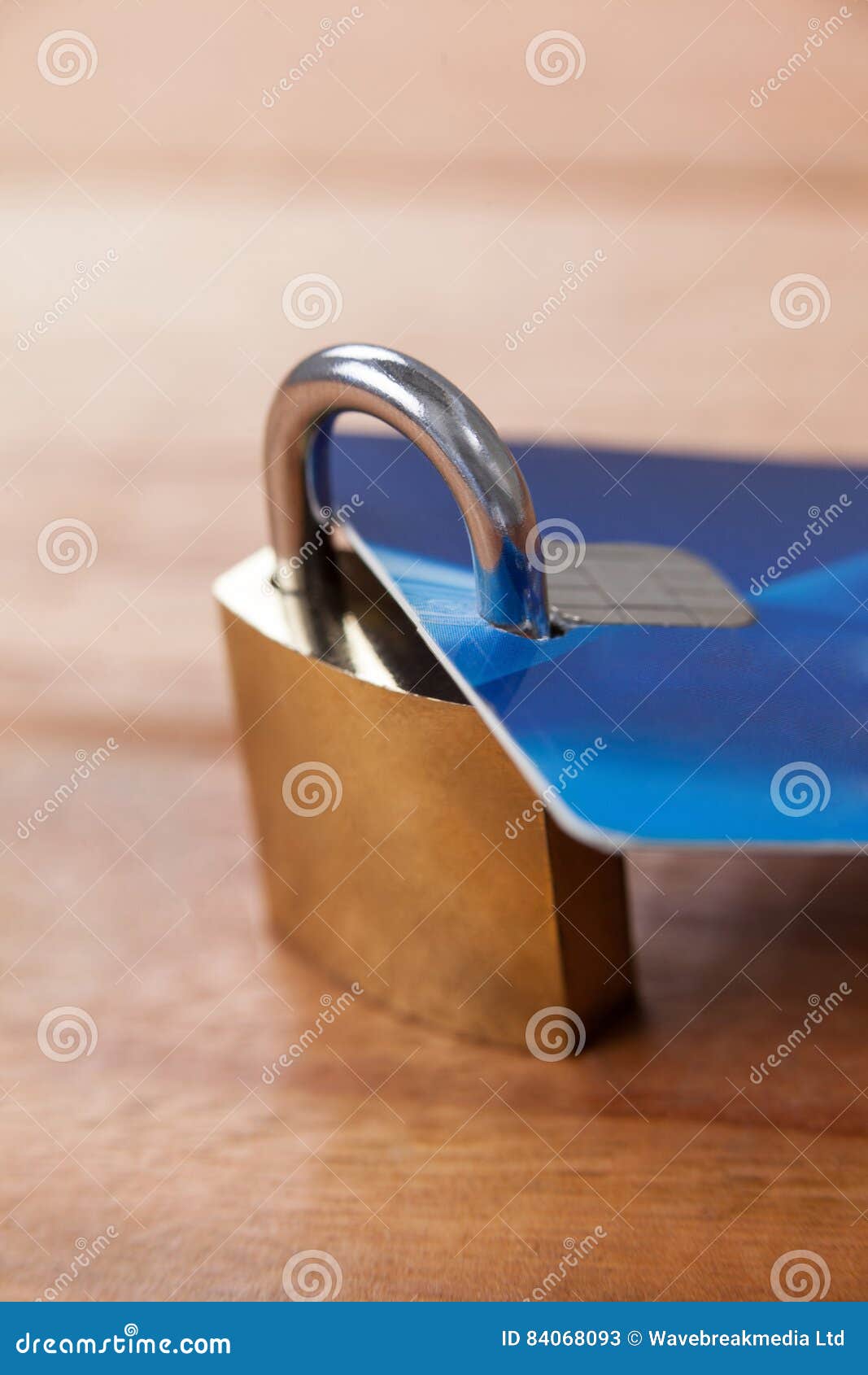 Smart Card Protected with Metallic Lock Stock Image - Image of digital ...