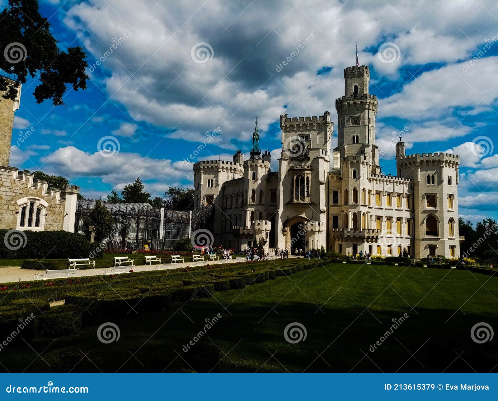 Hluboka castle stock image. Image of landmark, estate - 213615379