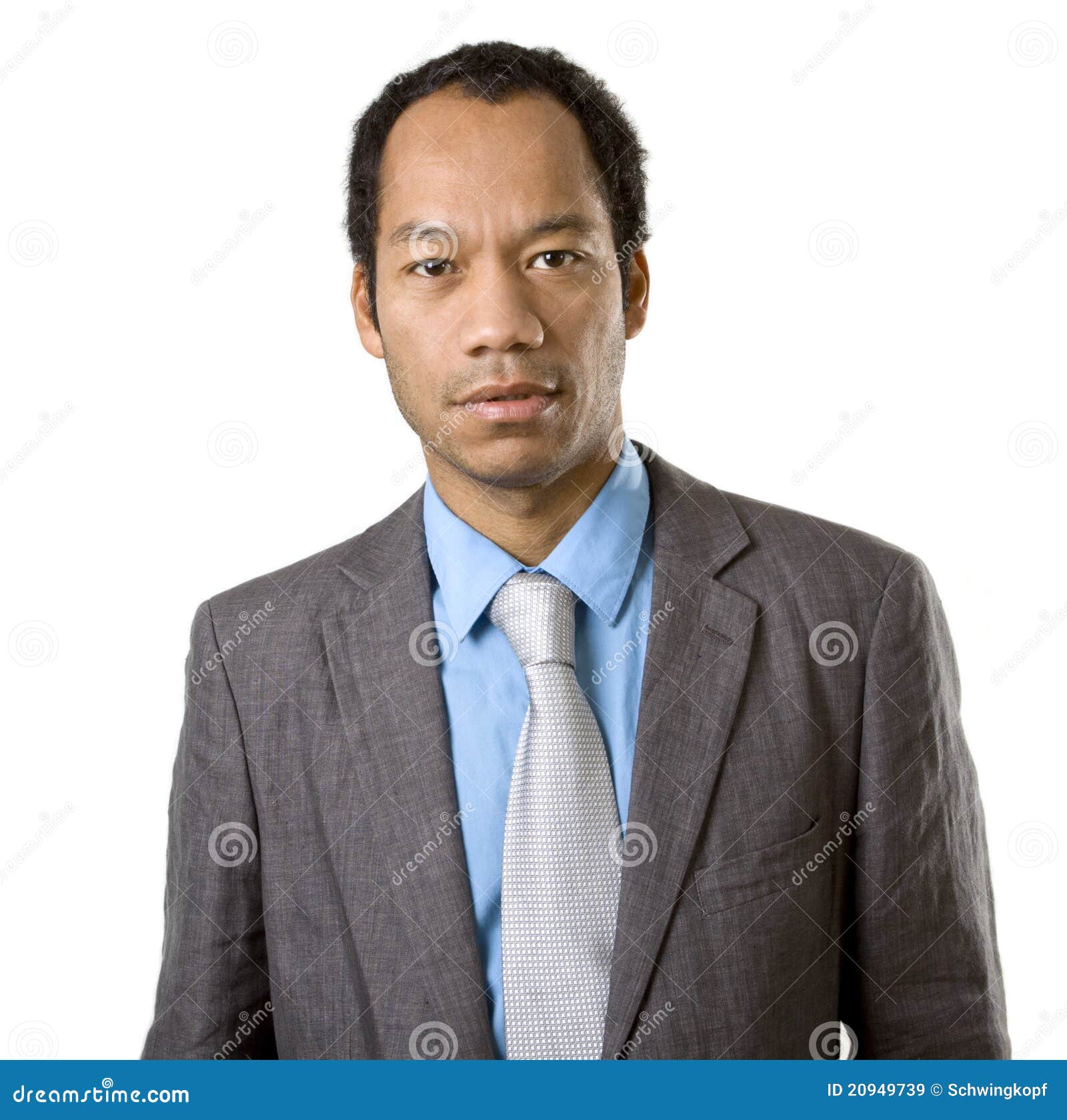Smart Casual Male Portrait on White Stock Image - Image of male ...