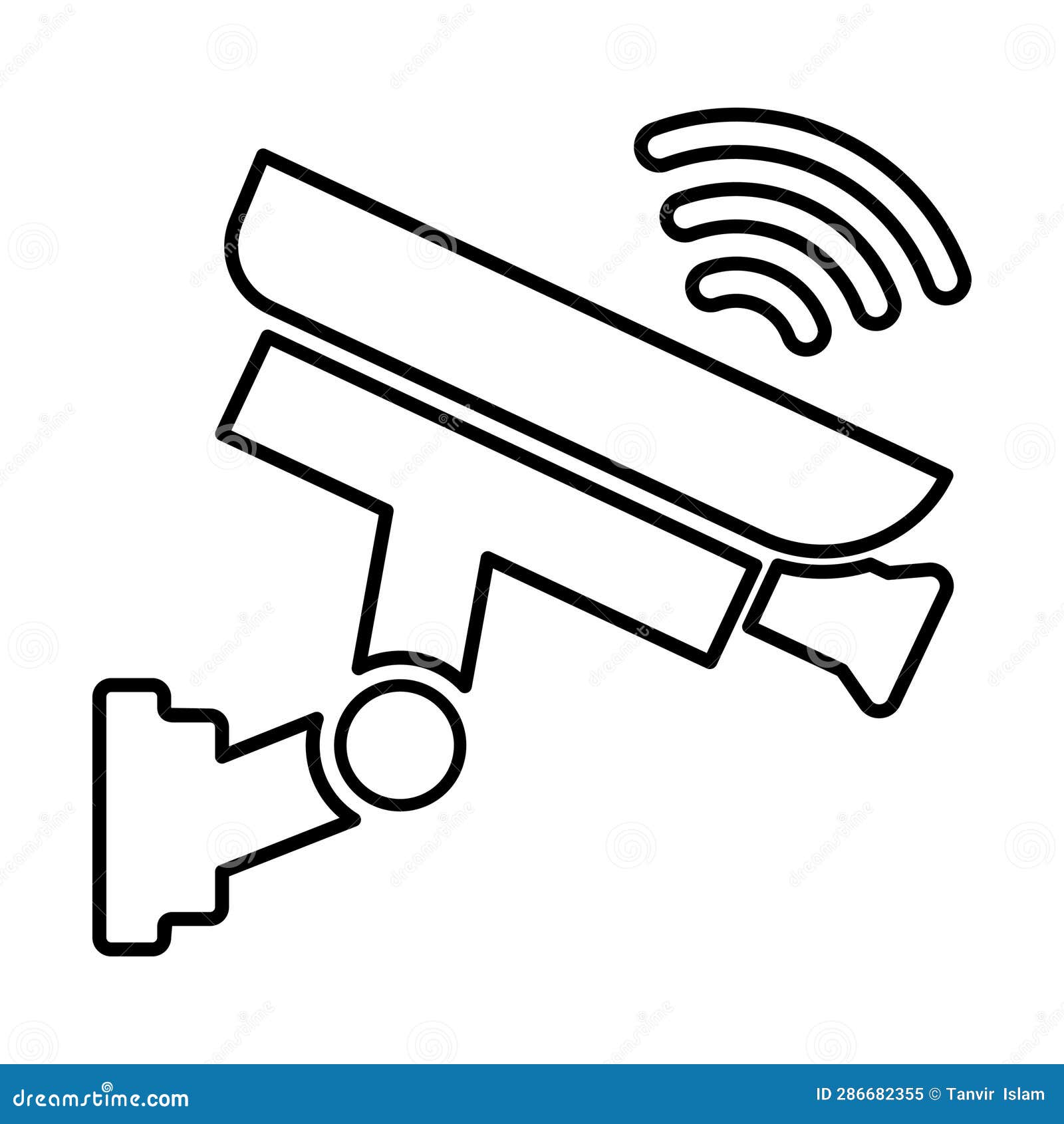Smart CCTV Camera Icon in Outline Style Stock Vector - Illustration of ...