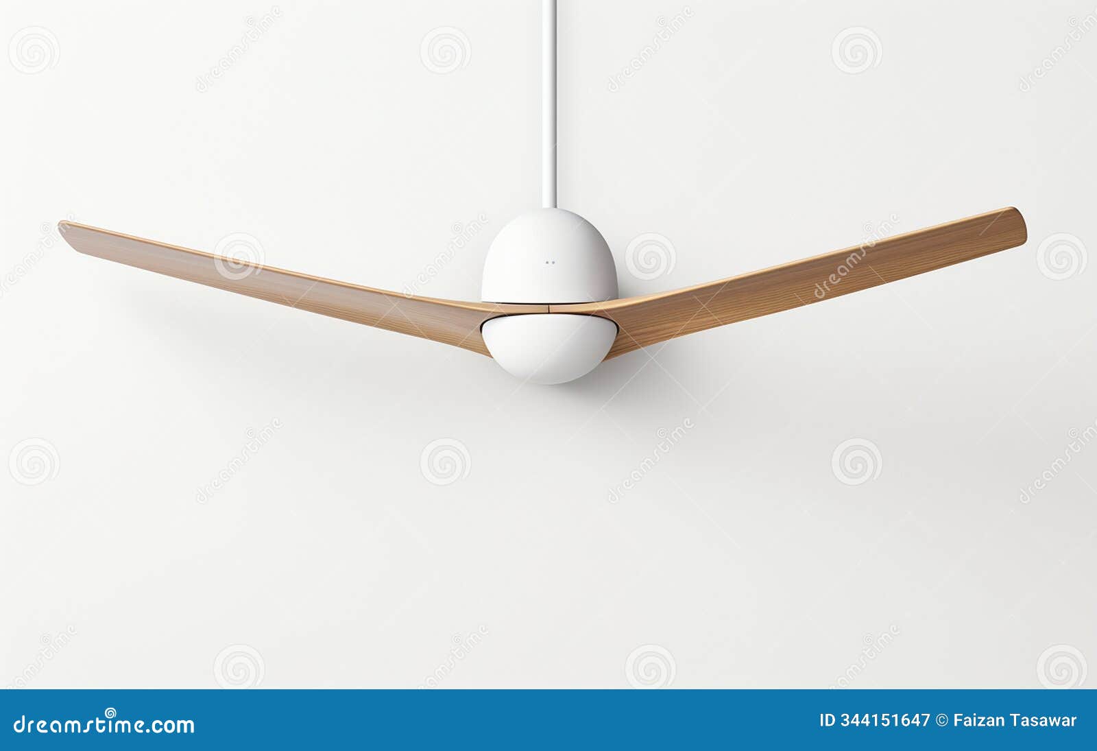 Smart Ceiling Fan on White Background Stock Image - Image of climate ...