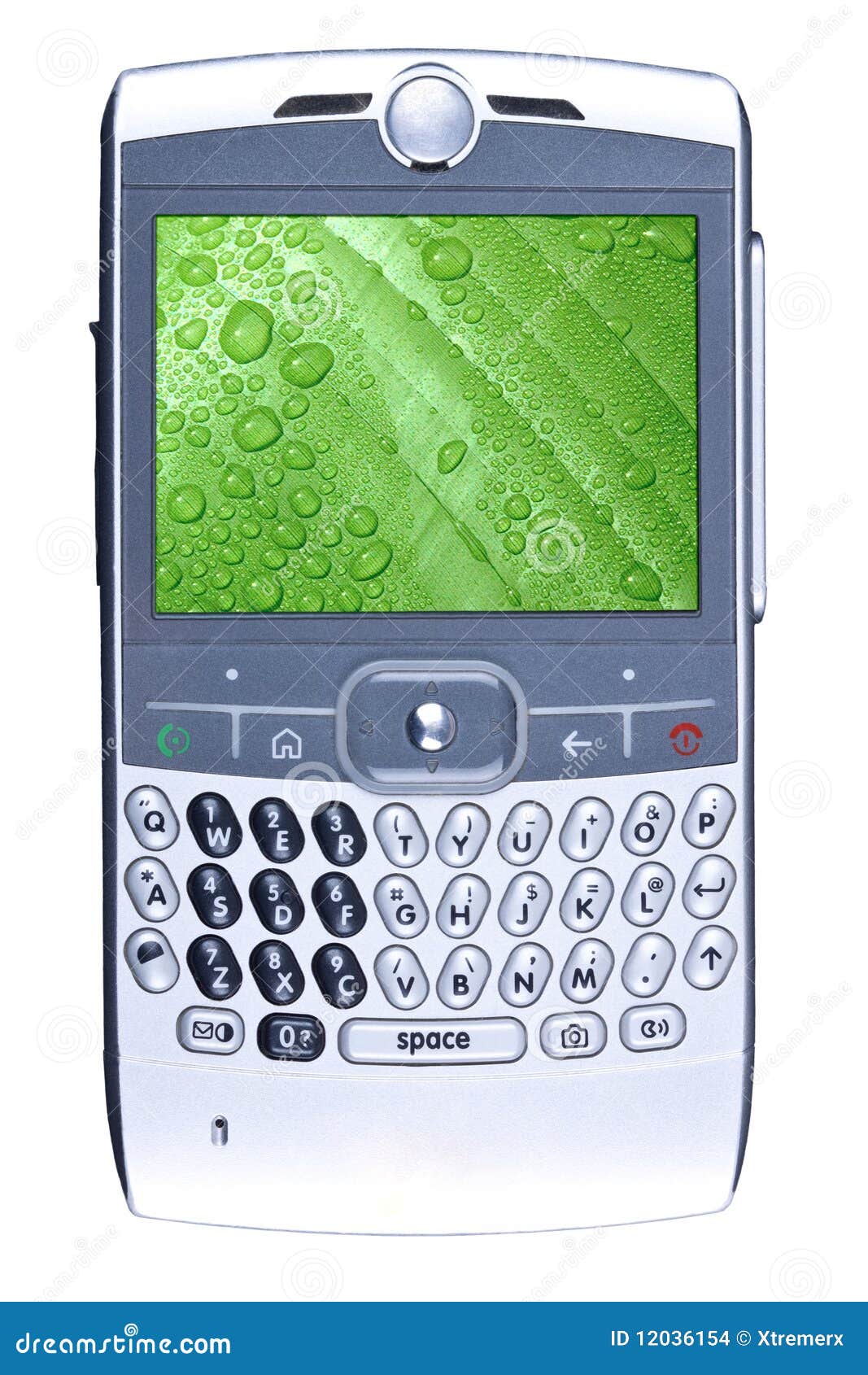 Smart Cell Phone Isolated on White. Stock Photo - Image of keyboard ...