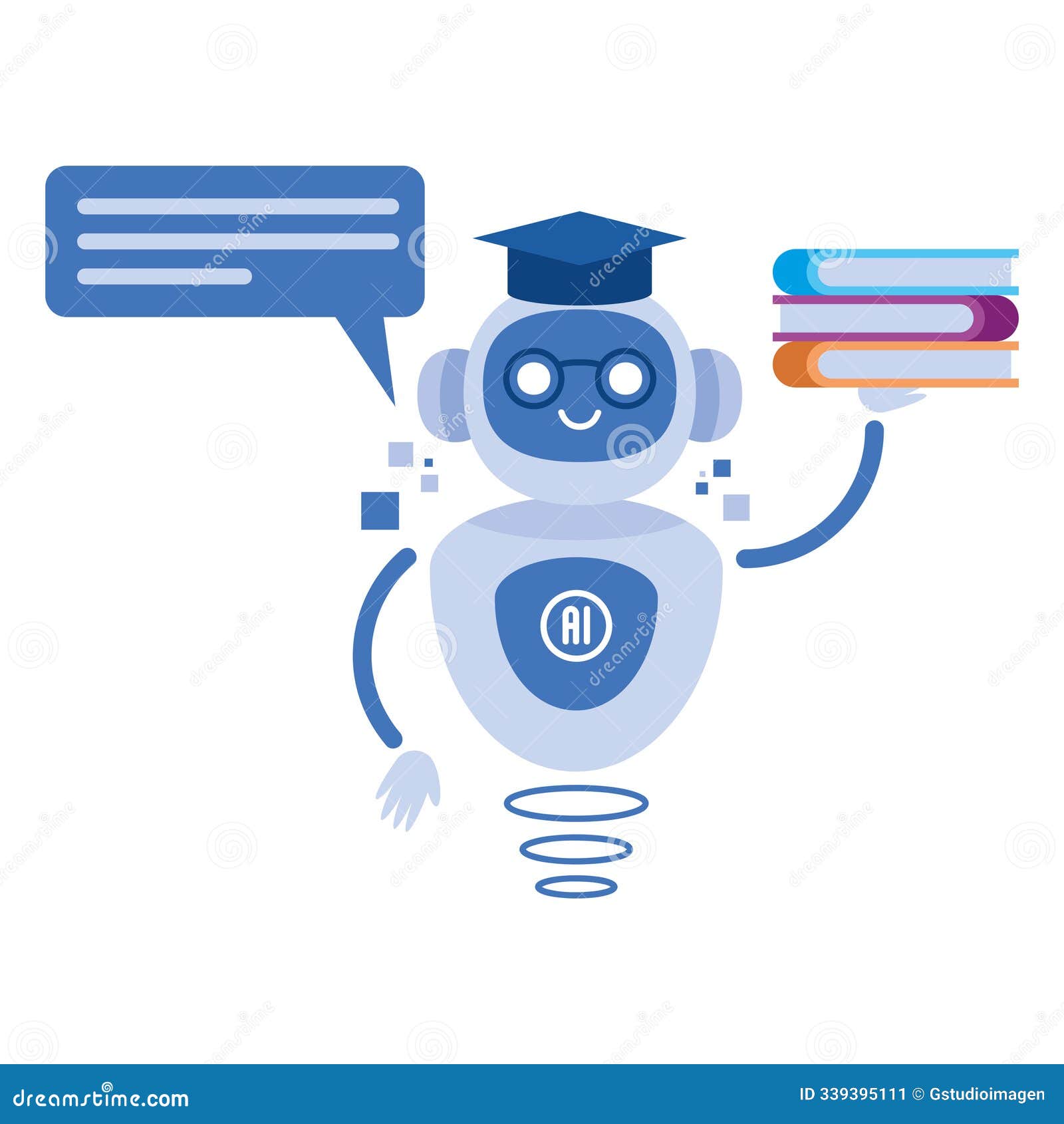 Smart Chat Bot Machine Learning Stock Vector - Illustration of study ...