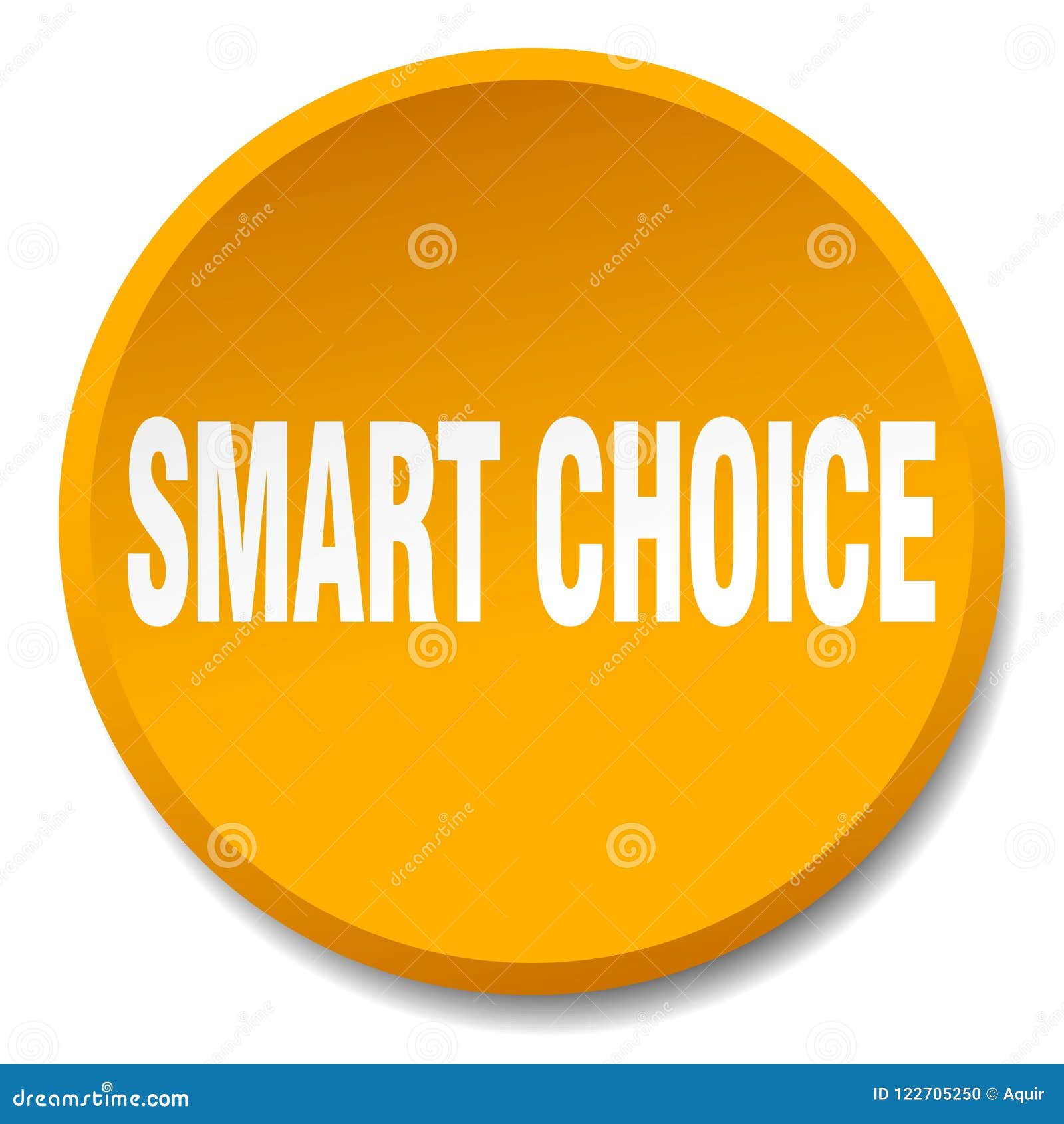 Smart choice button stock vector. Illustration of template - 122705250