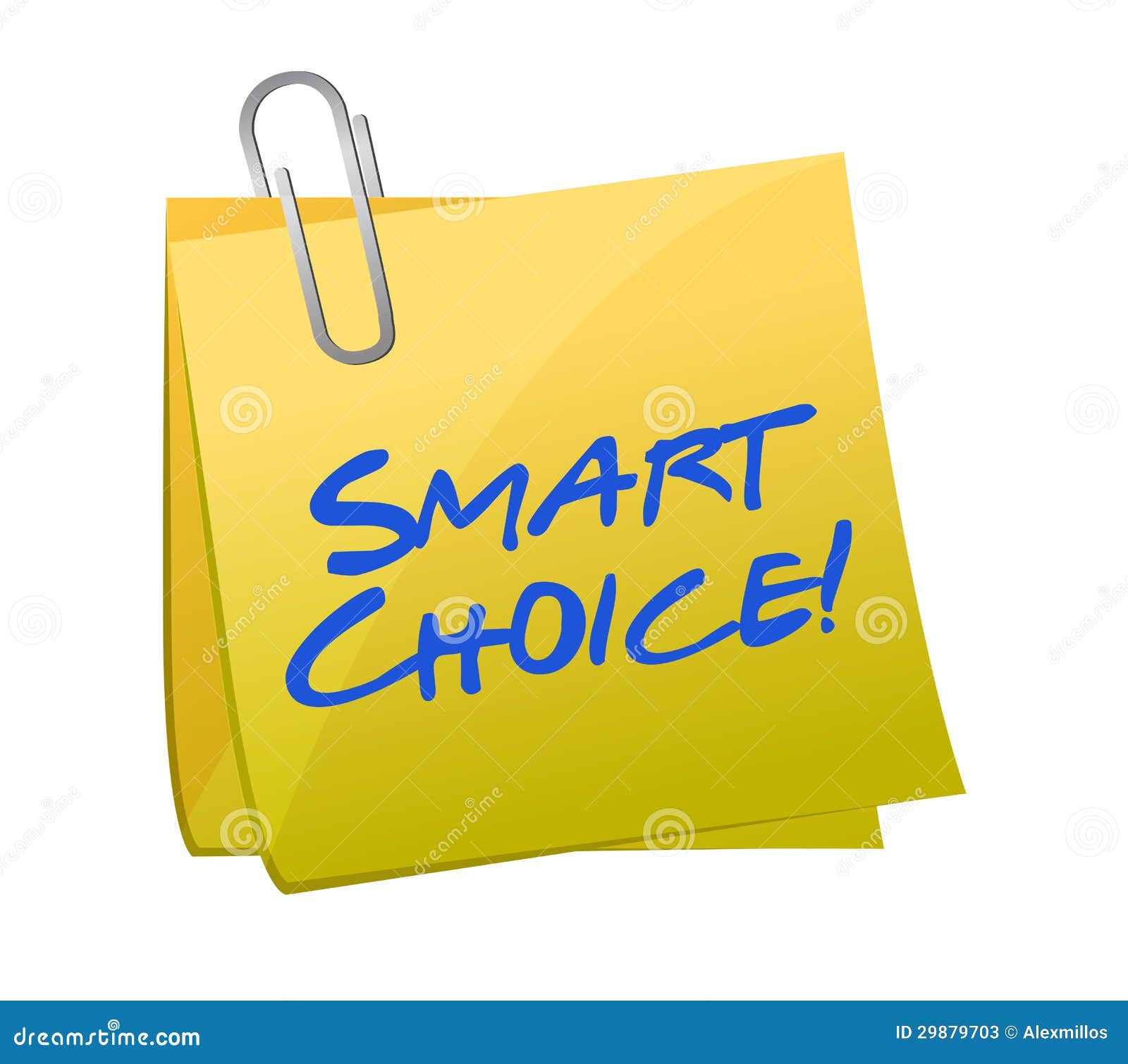Smart Choice Concept on a Post-it Stock Illustration - Illustration of ...