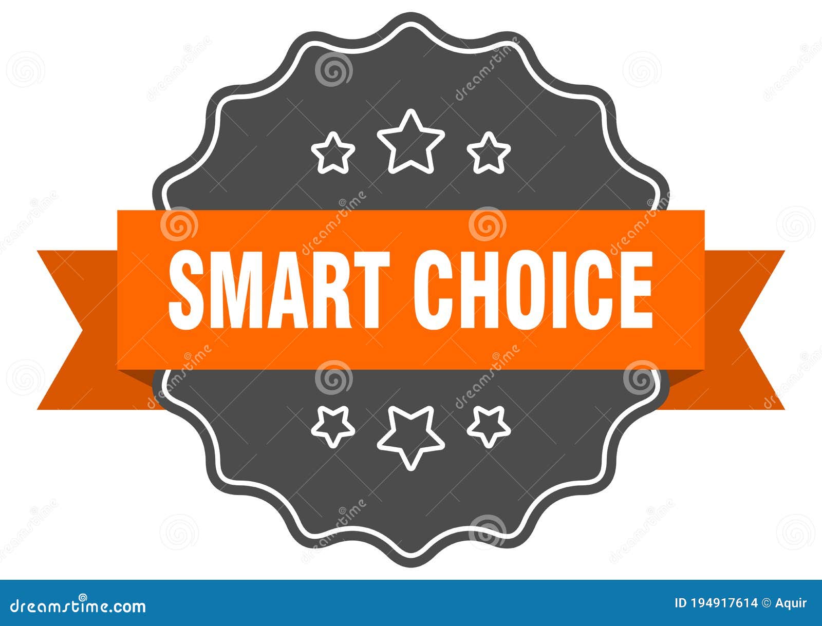 Smart choice label stock vector. Illustration of sign - 194917614