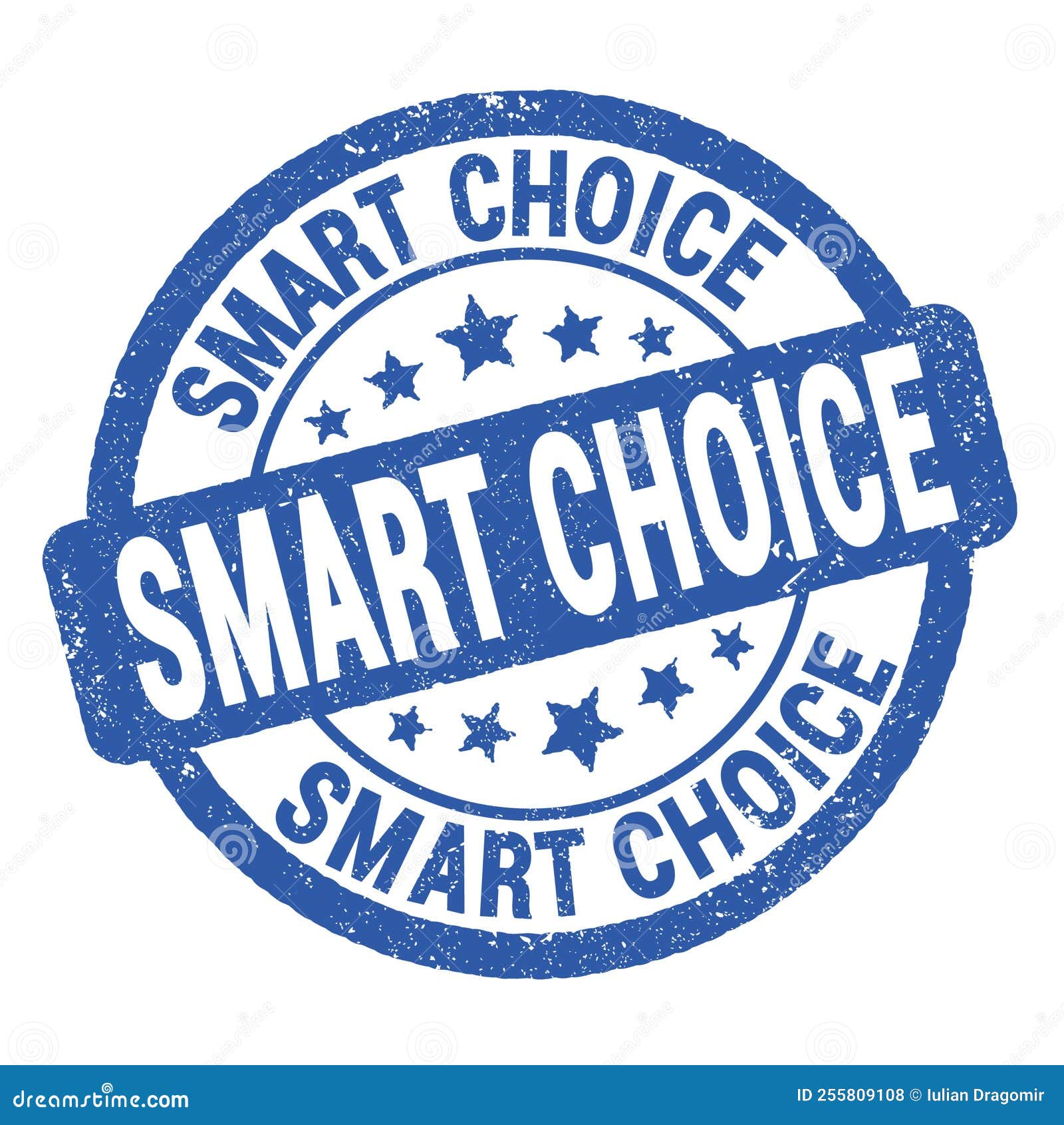 SMART CHOICE Text Written on Blue Round Stamp Sign Stock Illustration ...