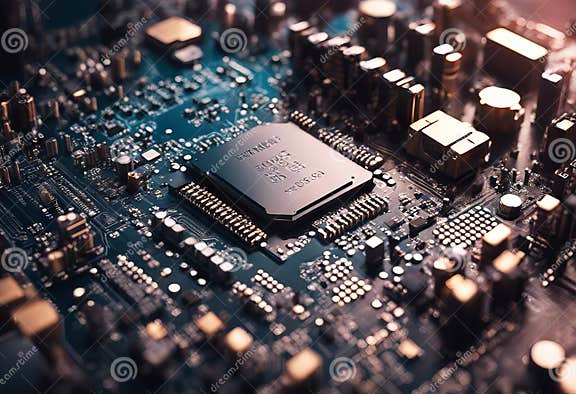 Smart Circuit Board Technology Map Chip Artificial Intelligence Ai ...