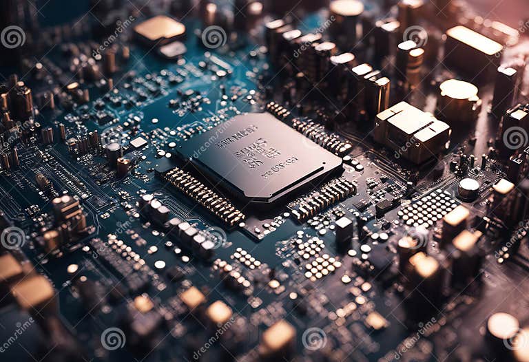 Smart Circuit Board Technology Map Chip Artificial Intelligence Ai ...