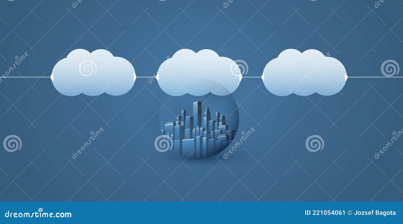 Smart City, Cloud Computing Design Concept with Transparent Globe and ...