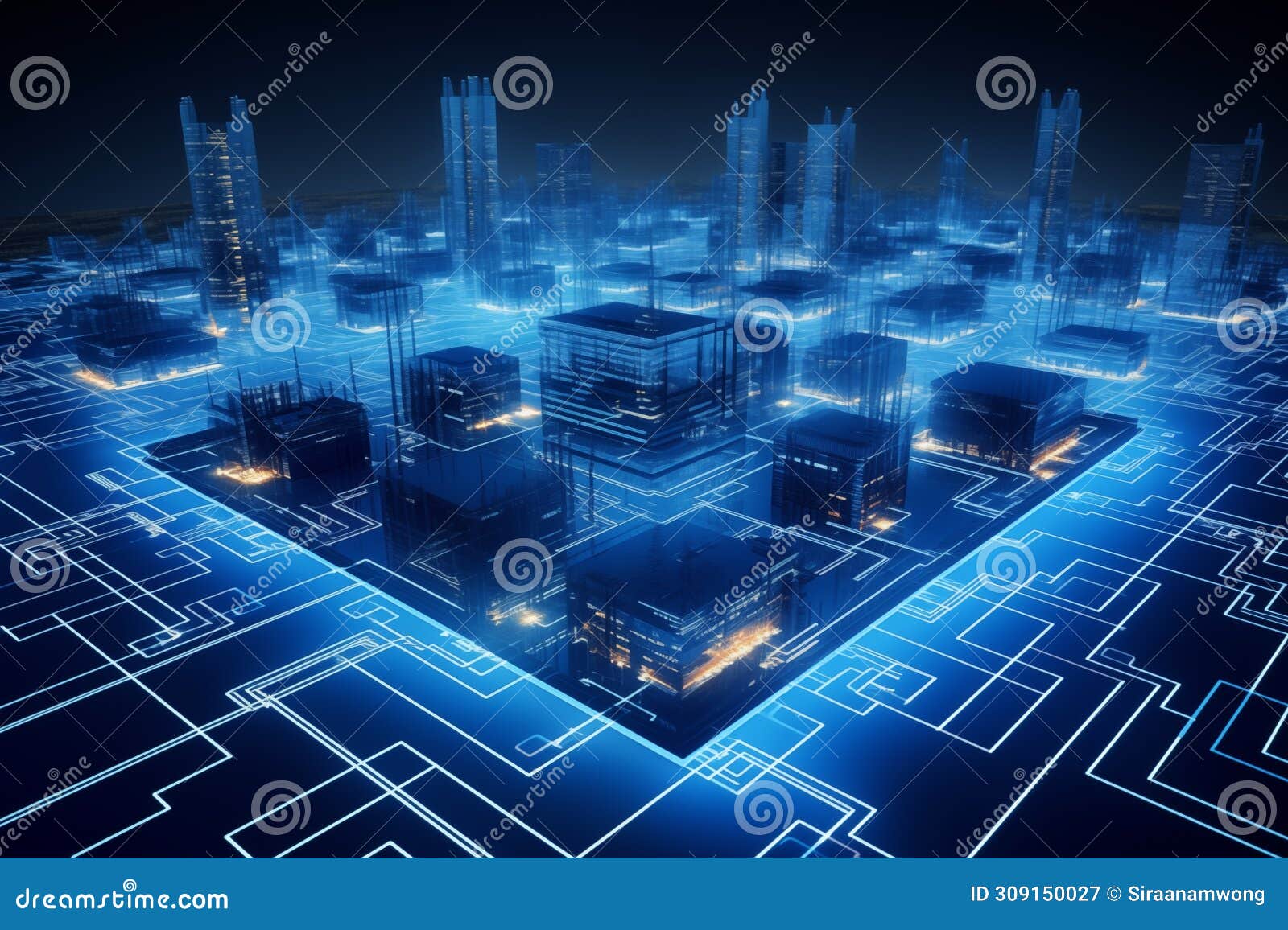 Smart City Concept. by Generative Ai Stock Illustration - Illustration ...