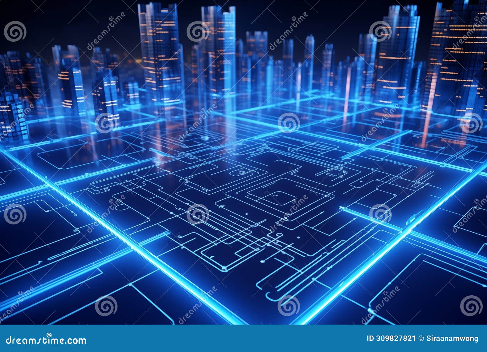 Smart City Concept. by Generative Ai Stock Illustration - Illustration ...