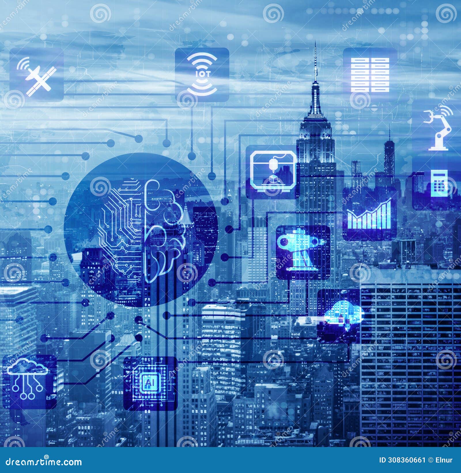 Smart City Concept Powered by Artificial Intelligence Stock ... Smart City Concept Powered by Artificial Intelligence Stock ...