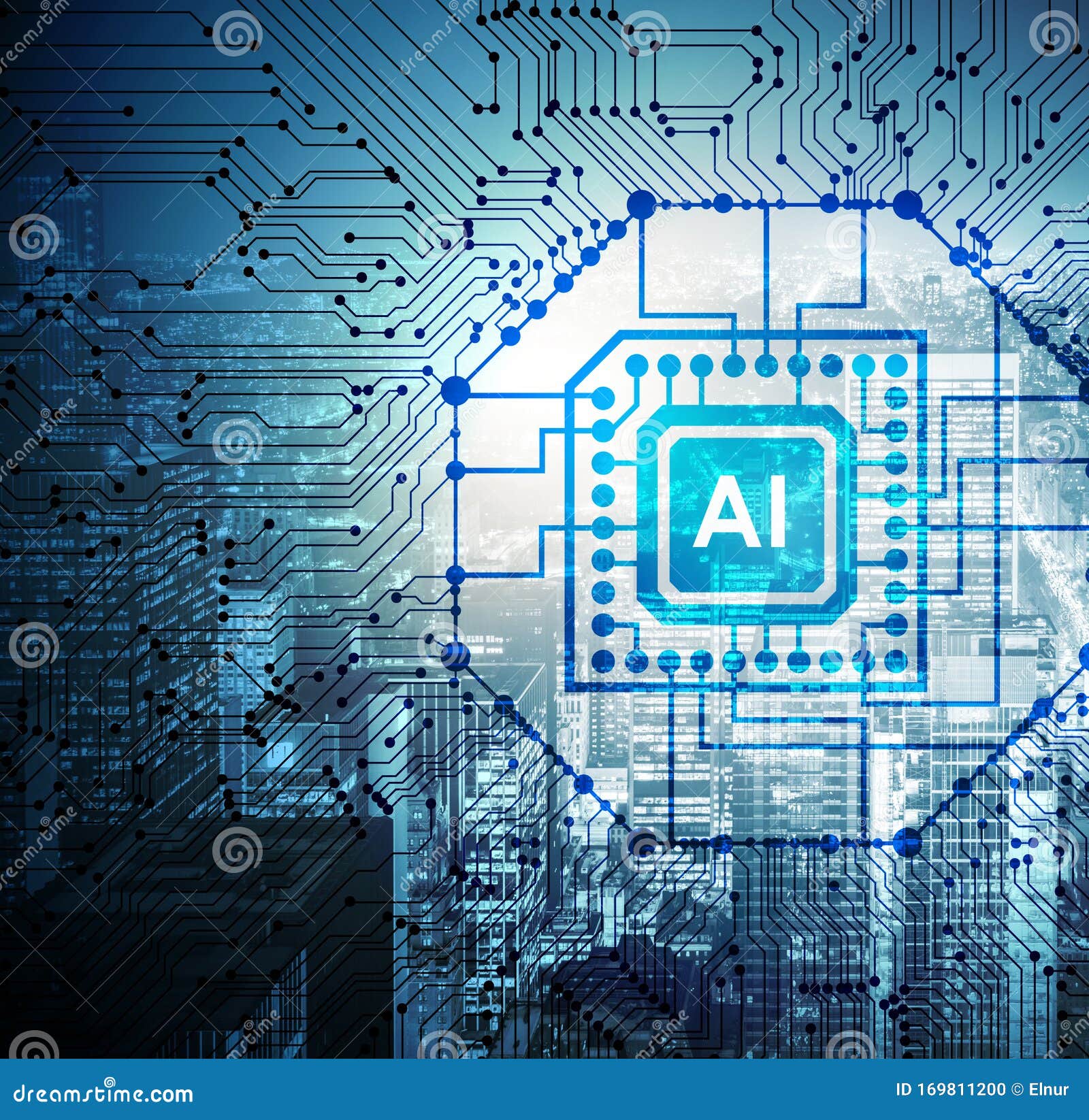 Smart City Concept Powered by Artificial Intelligence Stock ... Smart City Concept Powered by Artificial Intelligence Stock ...