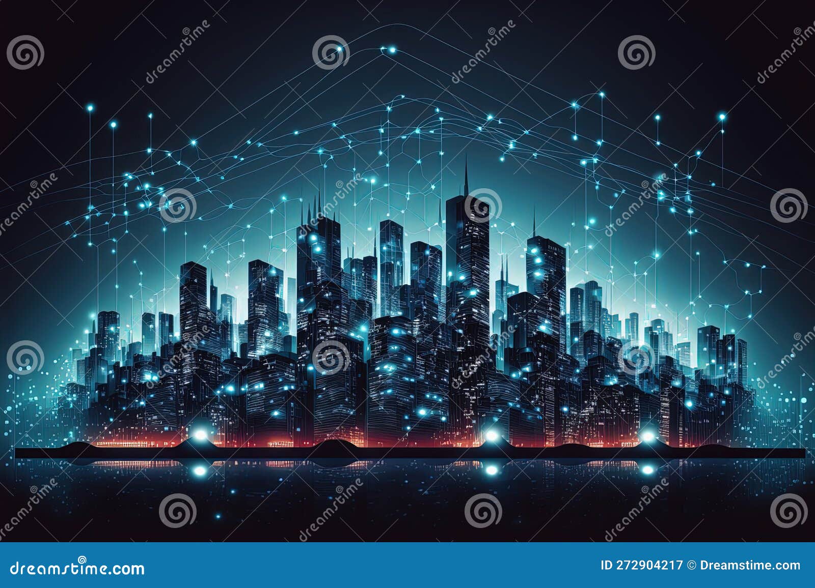 Smart City and Connected Dot Points Design, Big Data Communication ...