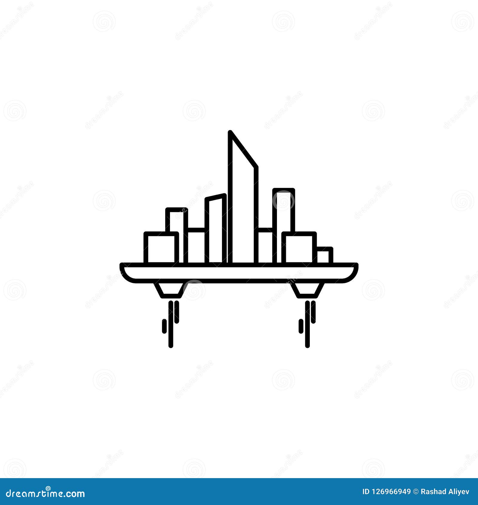 Smart City Flying City Icon. Element of Future Technology Icon for ...