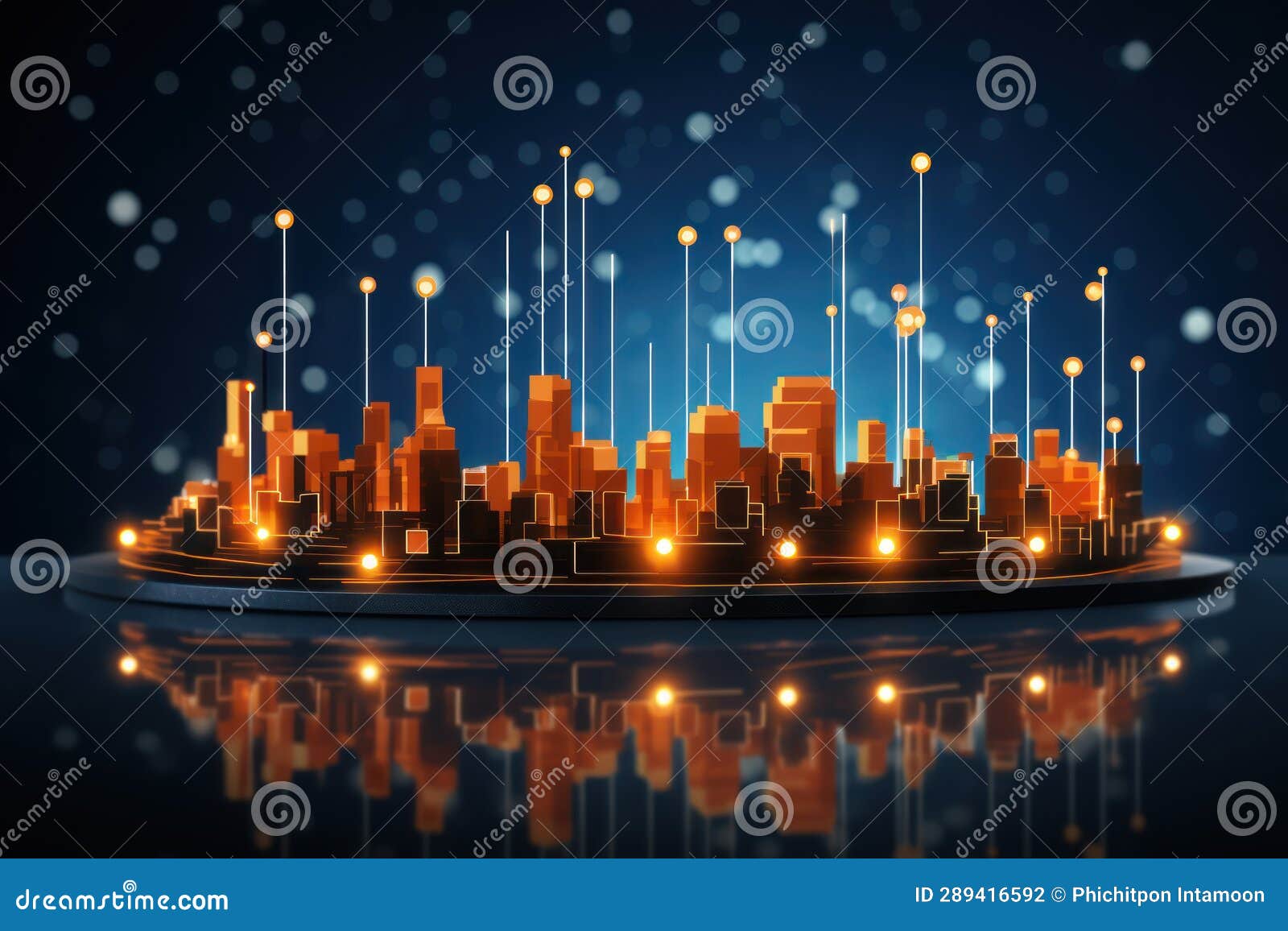 The Smart City of the Future Generative AI Stock Photo - Image of grid ... The Smart City of the Future Generative AI Stock Photo - Image of grid ...