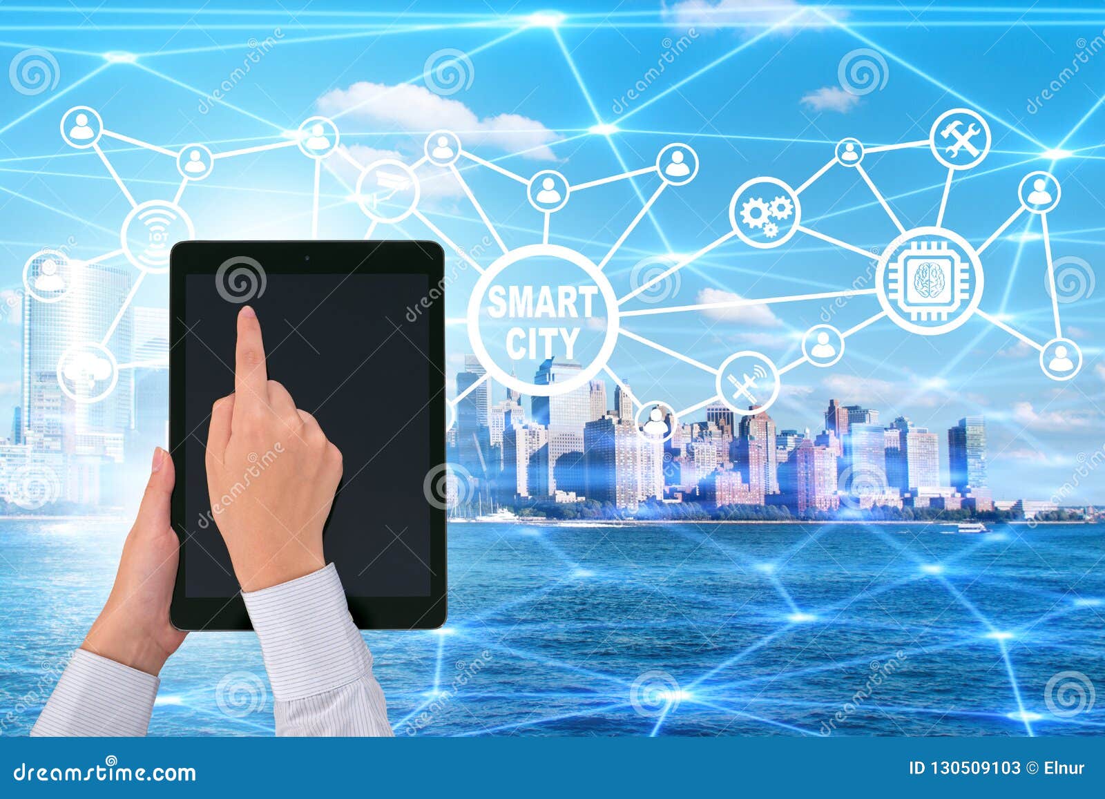 The Smart City in Innovation Concept Stock Image - Image of digital ...
