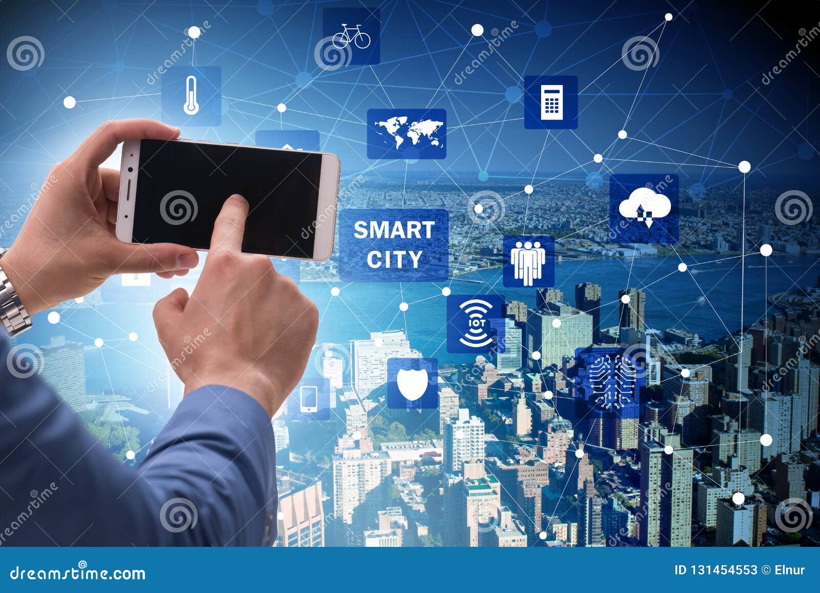 The Smart City in Innovation Concept Stock Image - Image of house ...