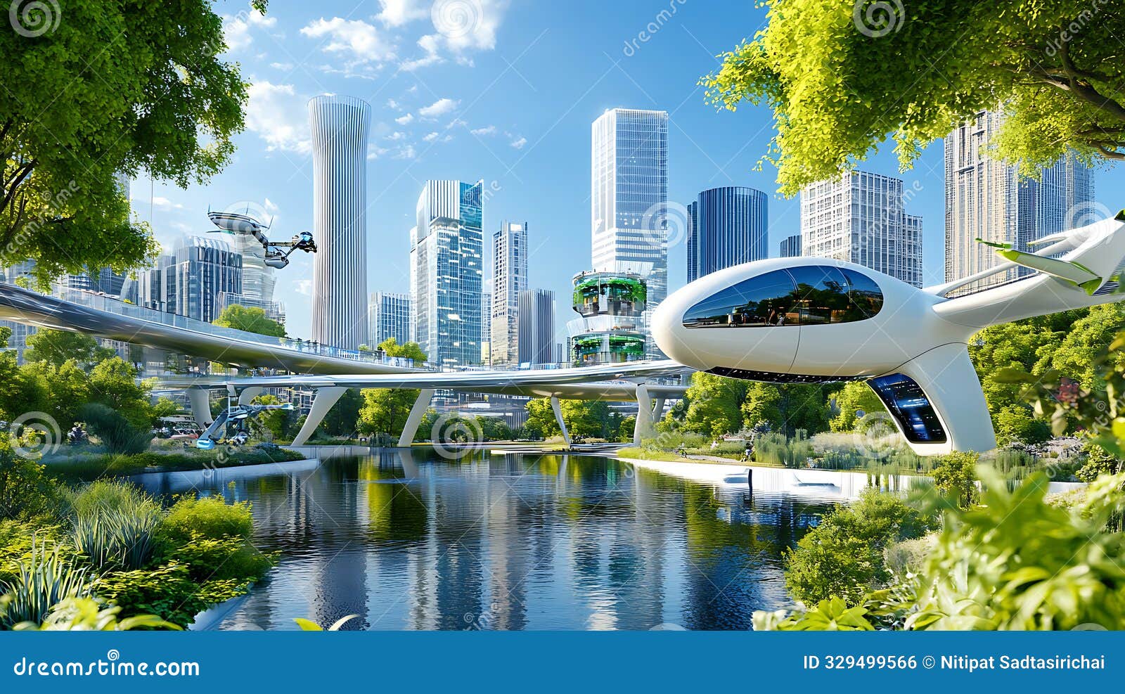 Smart City With Integrated Technology, Illustrating Urban Future ...