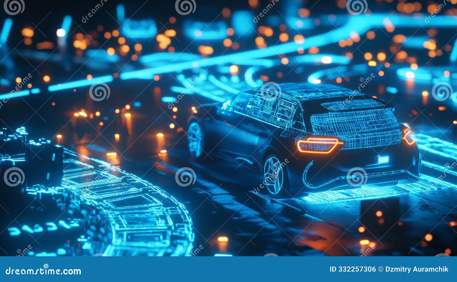 Smart City Simulation and Autonomous Driving Stock Photo - Image of ...