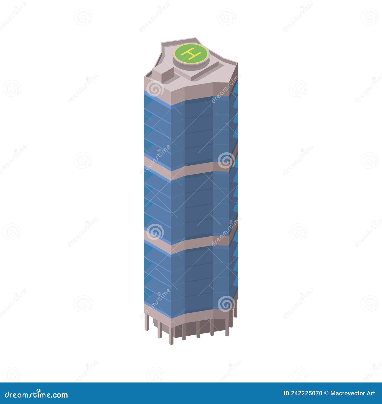 Smart City Skyscraper Composition Stock Vector - Illustration of ...