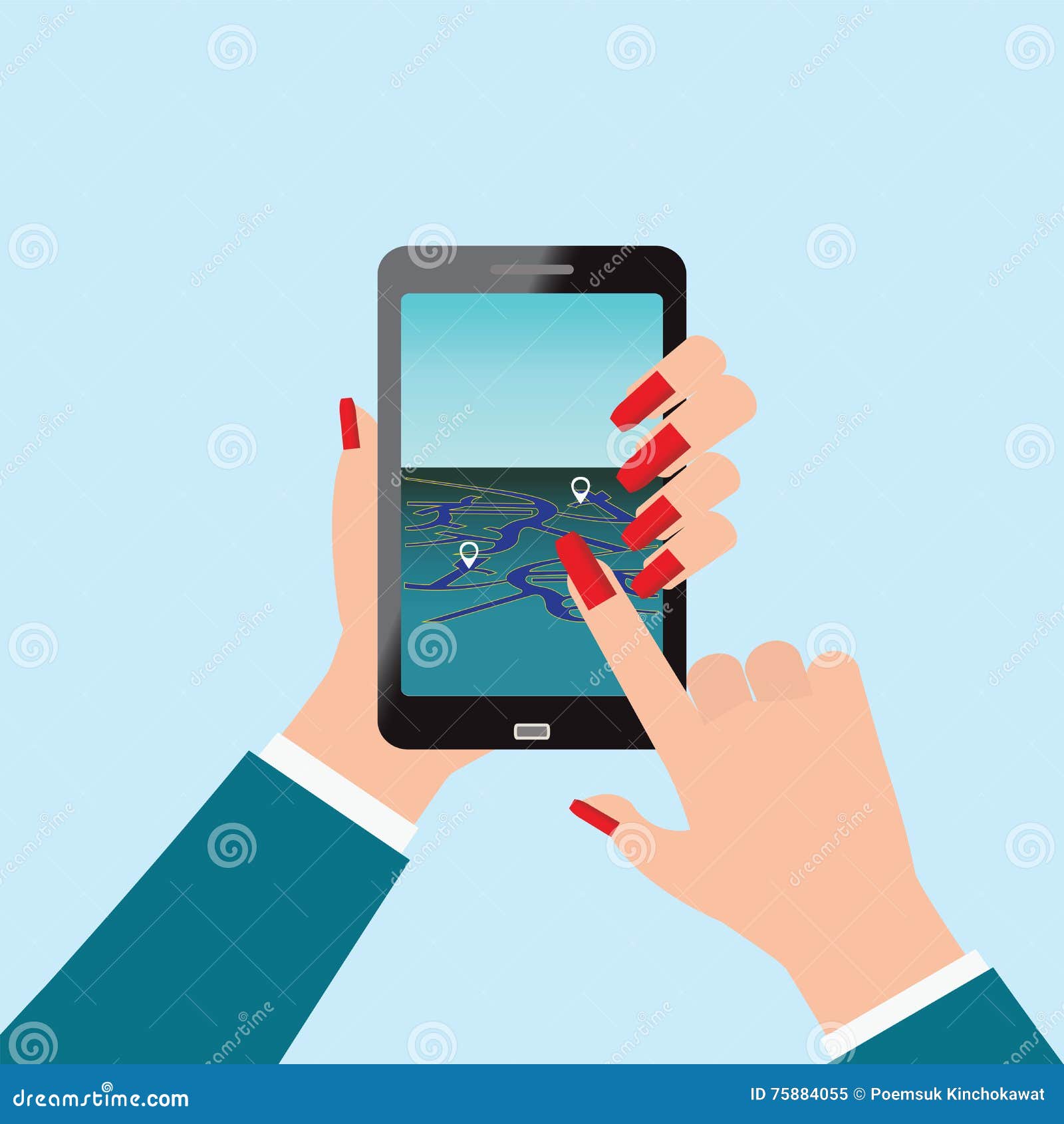 Smart City and Smart Phone Application Using Location Informatio Stock ... Smart City and Smart Phone Application Using Location Informatio Stock ...