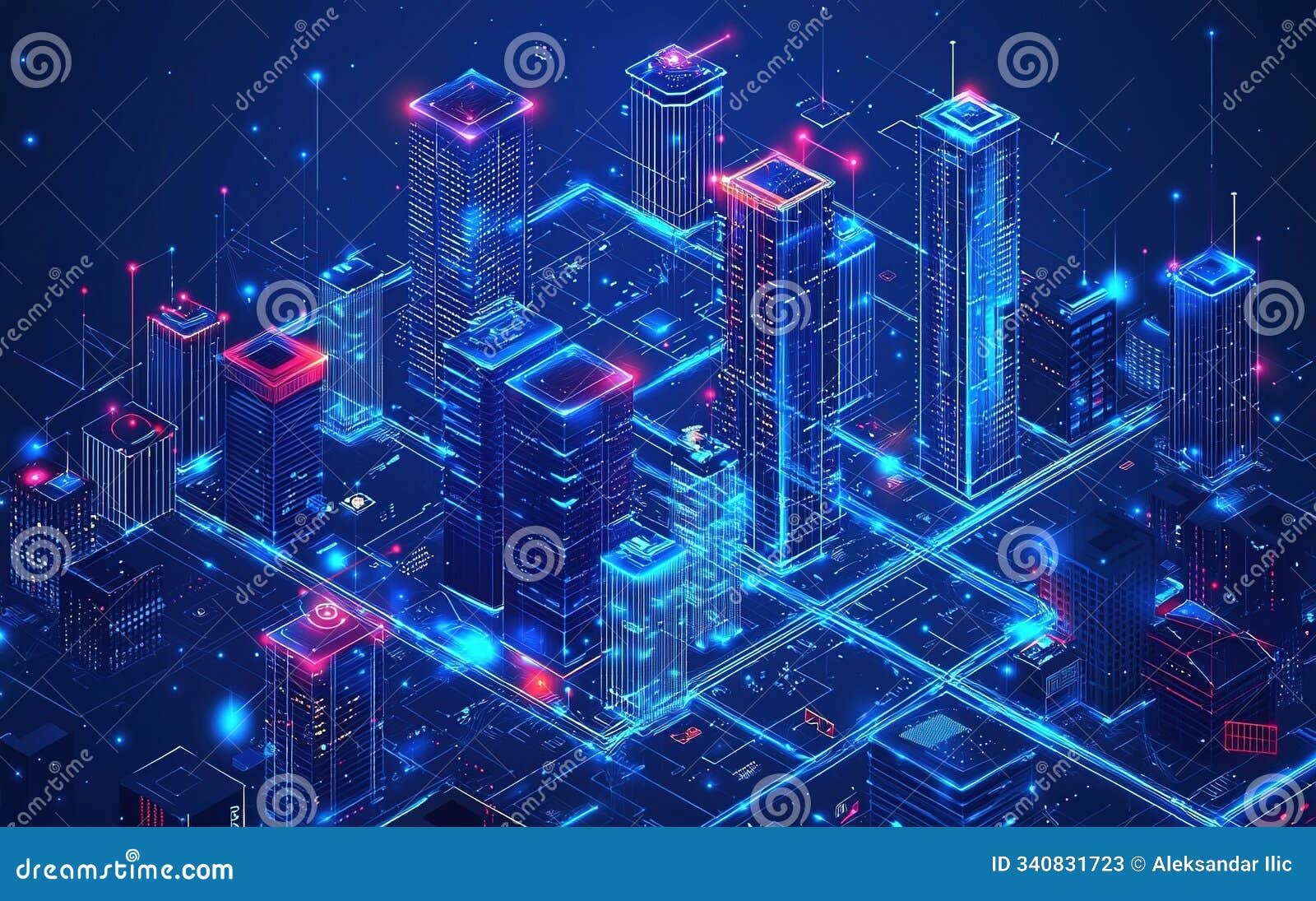 Smart City. Technologically Advanced Modern Concept of Future Buildings ...
