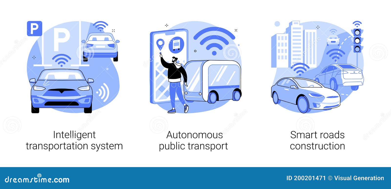 Smart City Technology Abstract Concept Vector Illustrations. Stock ...