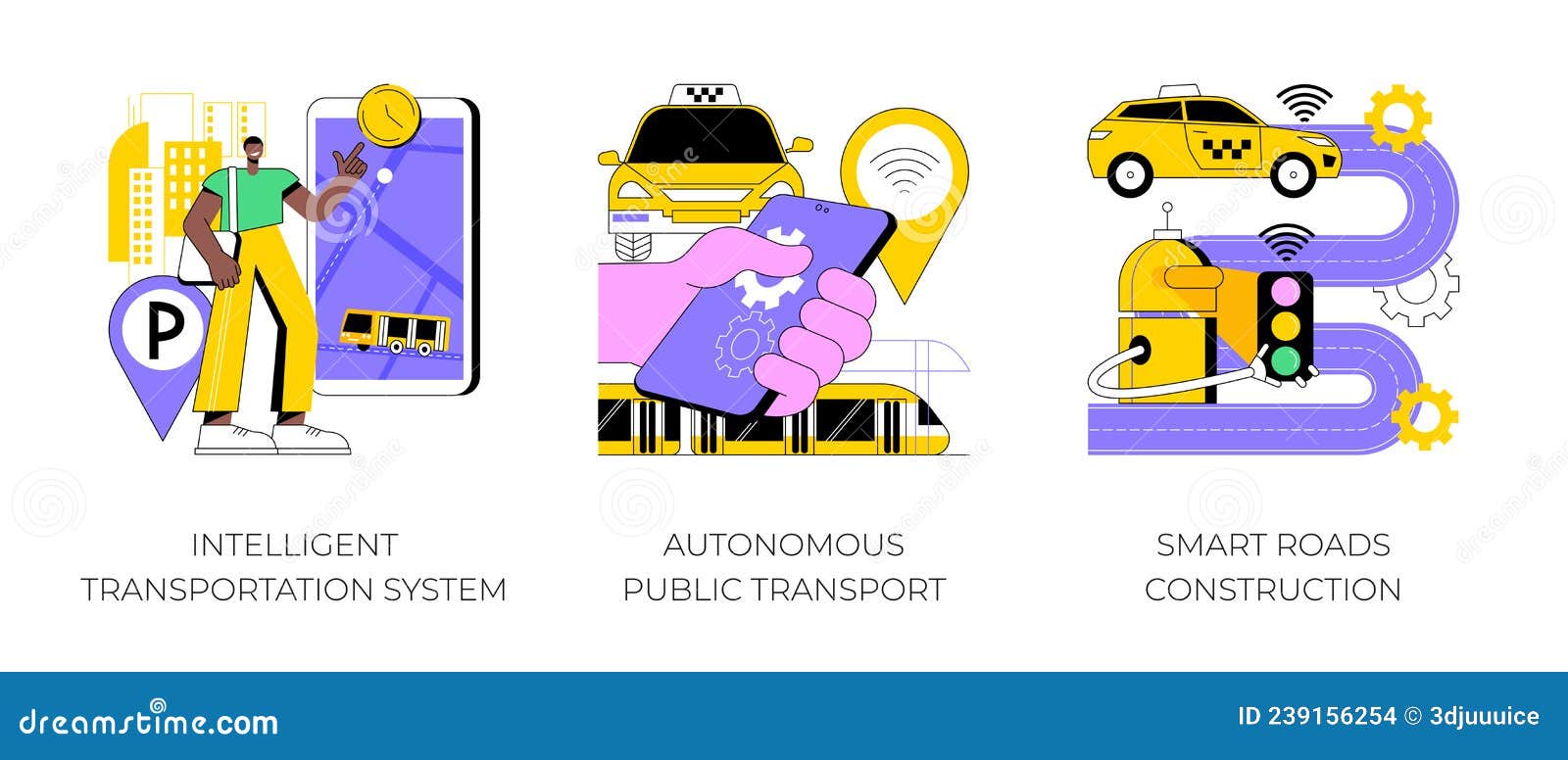 Smart City Technology Abstract Concept Vector Illustrations. Stock ...