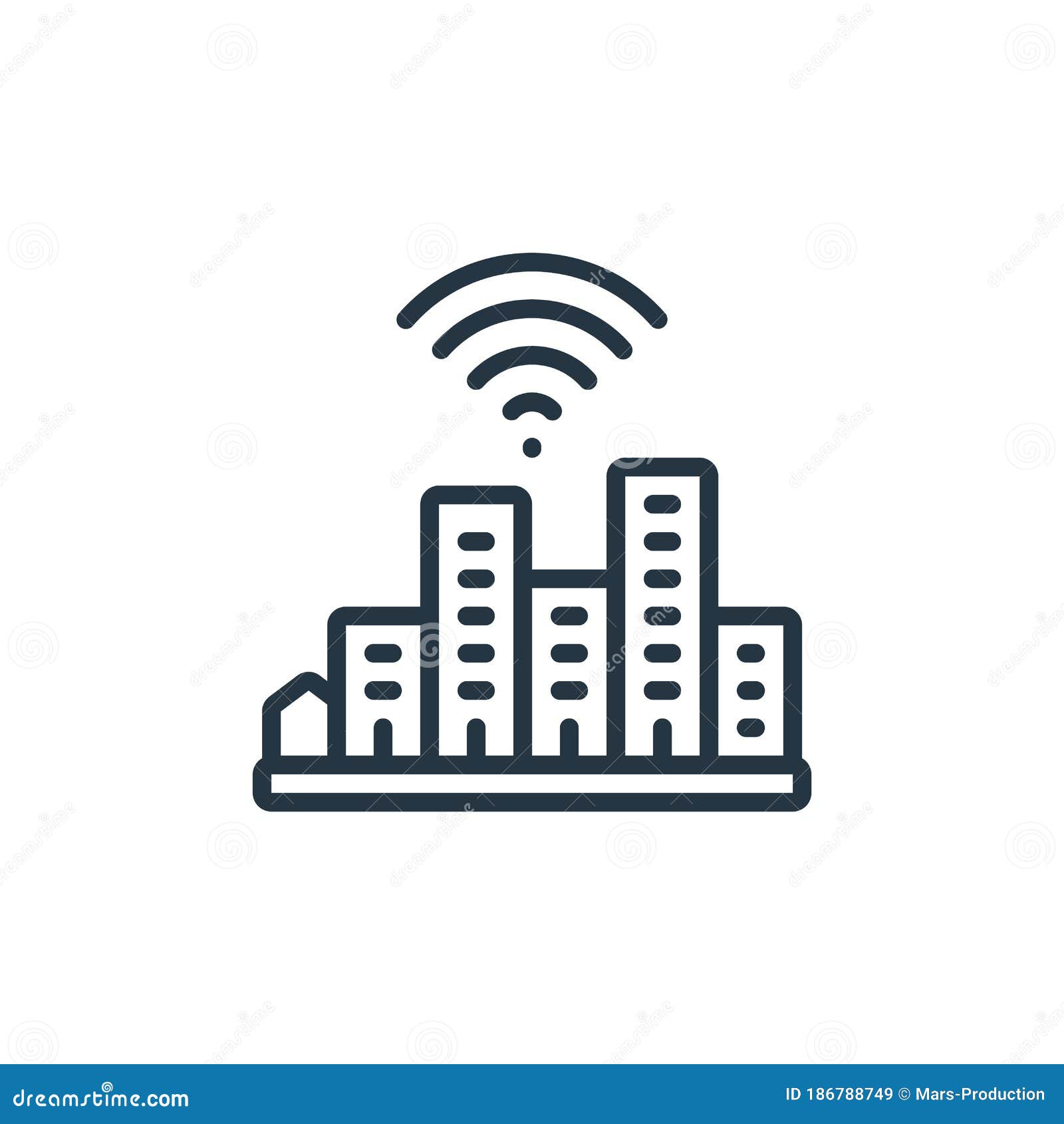 Smart City Vector Icon. Smart City Editable Stroke. Smart City Linear ...
