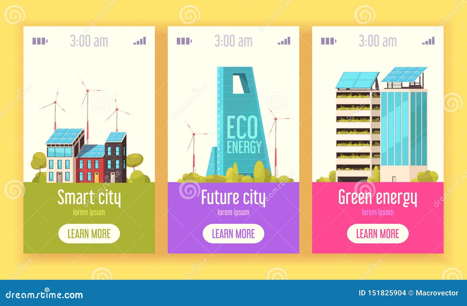 Smart City Vertical Banners Stock Vector - Illustration of innovation ...