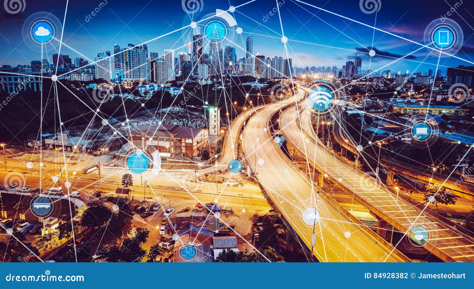 Smart City And Wireless Communication Network Stock Photography ... Smart City And Wireless Communication Network Stock Photography ...