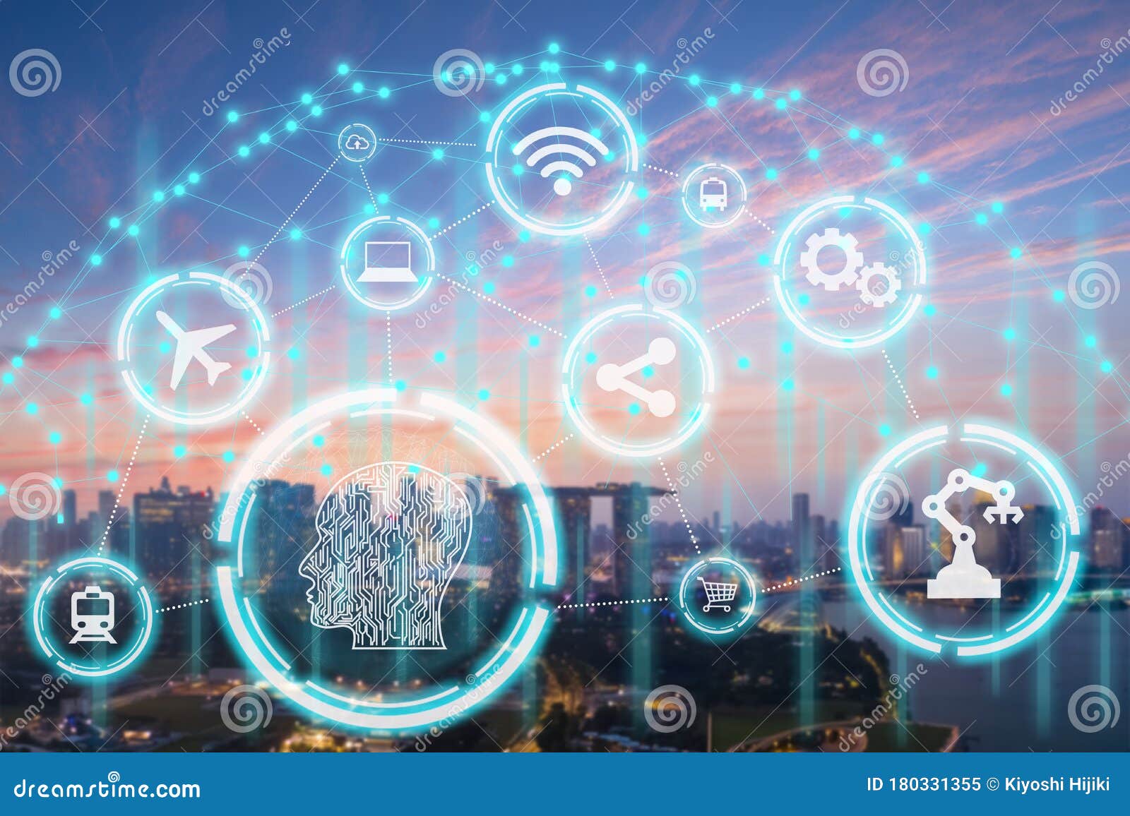 Smart City, Wireless Technology, Communication Concept, New Generation ...