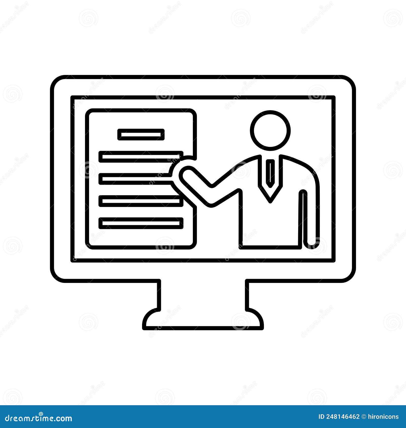 Smart Class, Web, Education Line Icon. Outline Vector Stock ...