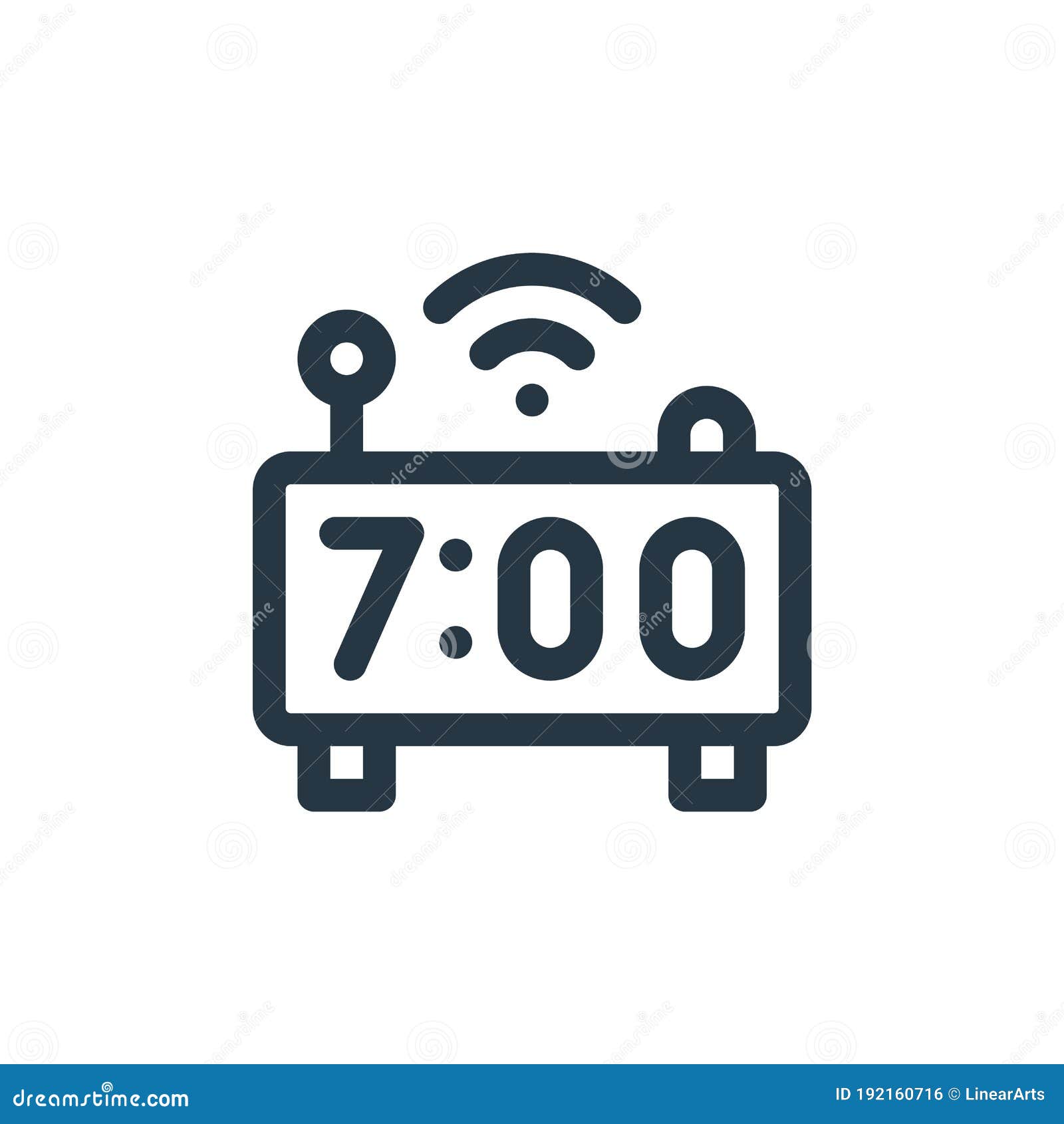 Smart Clock Icon Vector from Smart Home Concept. Thin Line Illustration ...