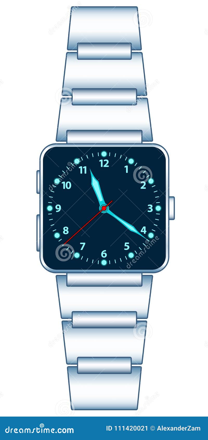 Smart clock illustration stock vector. Illustration of gadget - 111420021